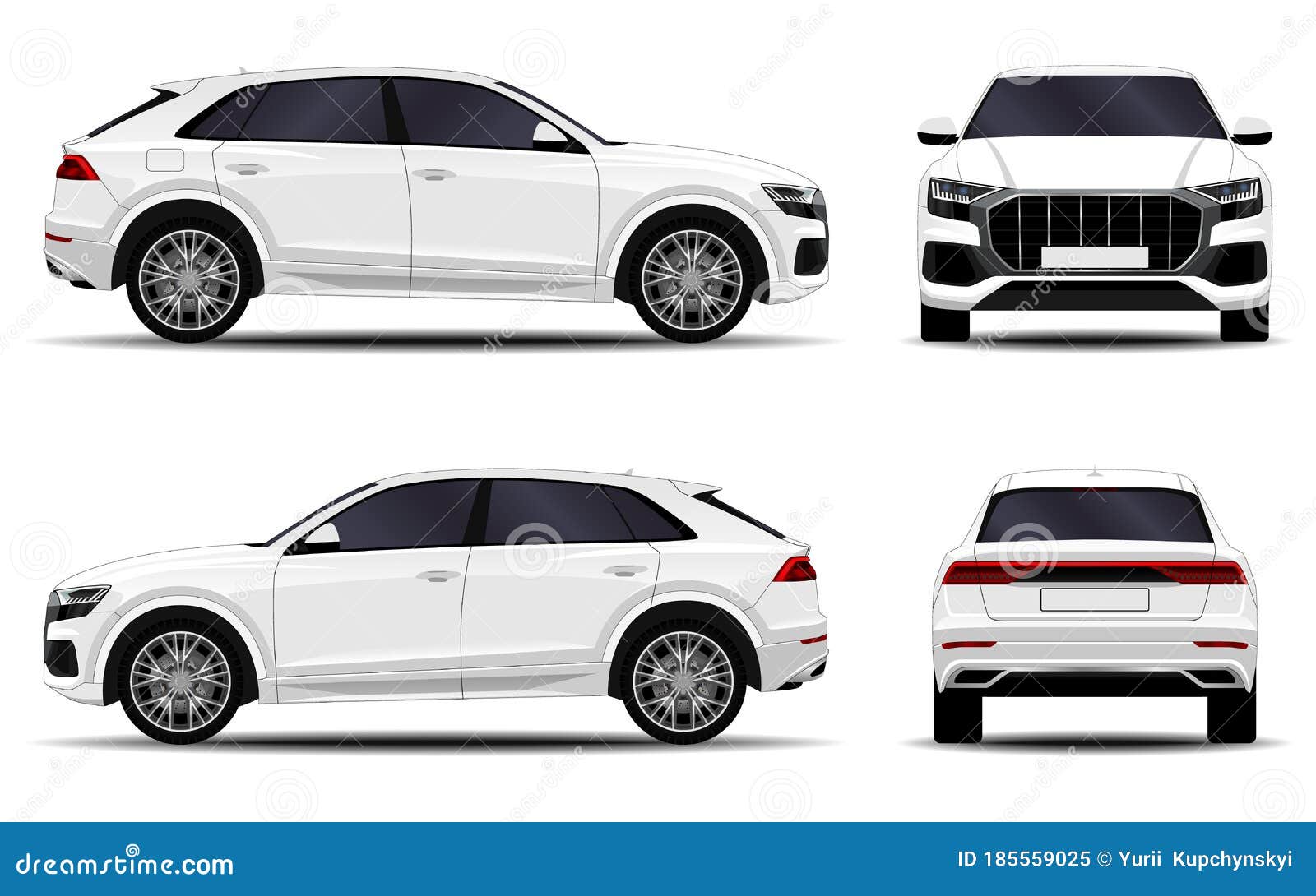 Realistic SUV car. stock vector. Illustration of view - 185559025