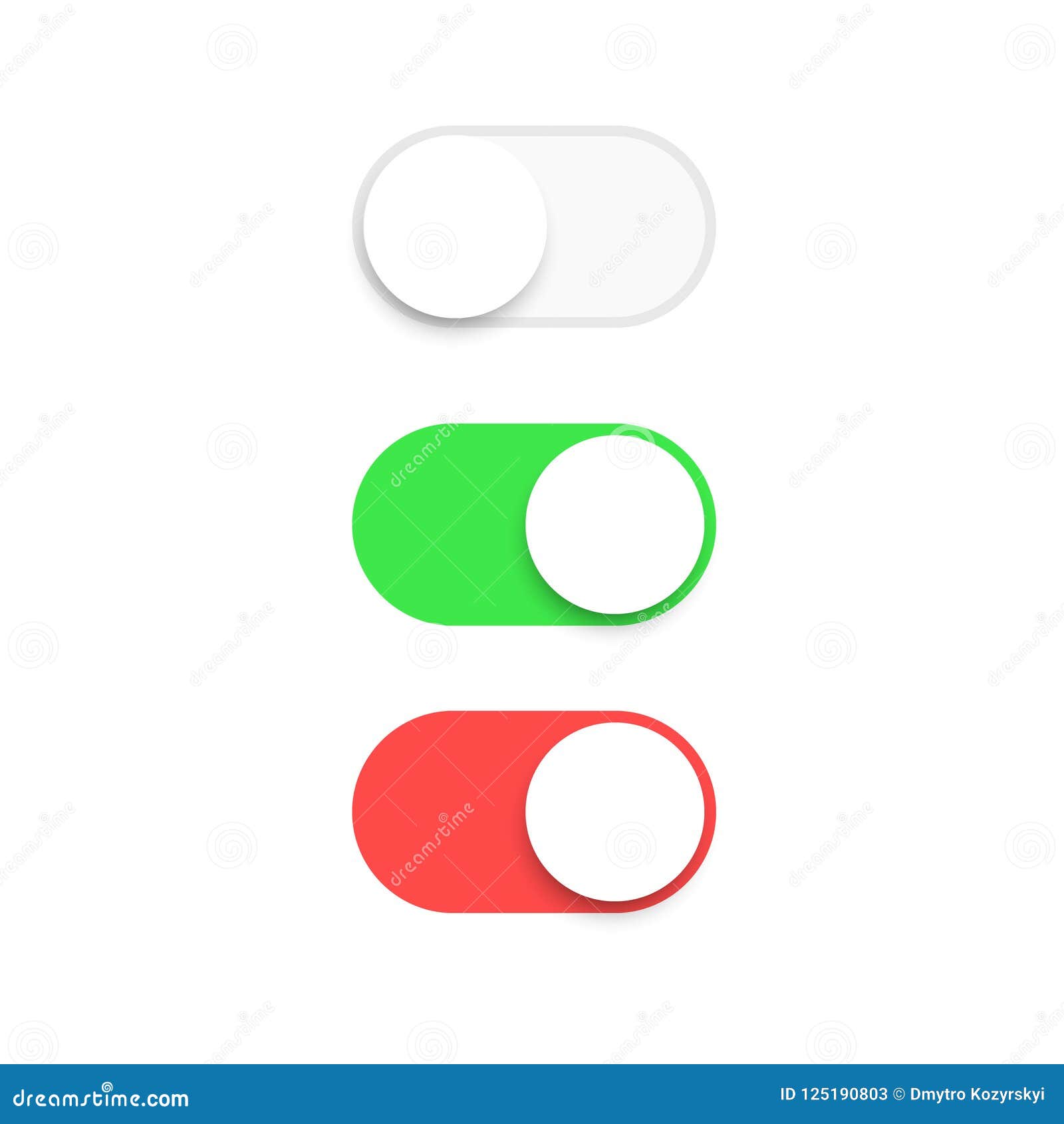 Switch On Or Off Toggle To Enable Or Disable Switcher On Device To Control Mode Sliding