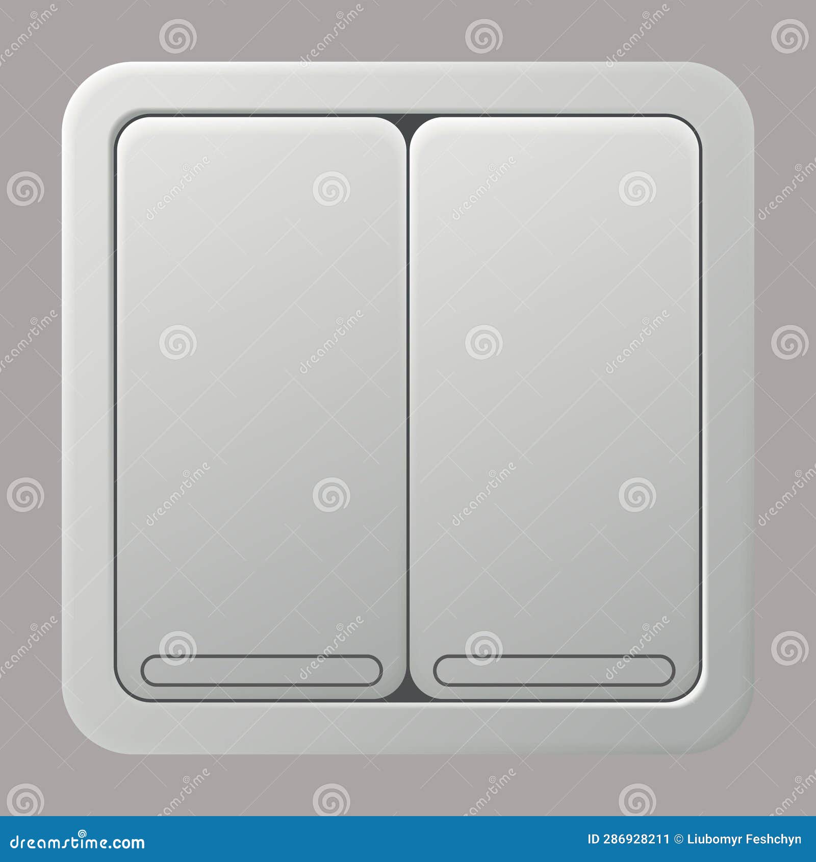 Realistic Switcher Icon. Home Buttons Plastic Light Toggle. Interior ...
