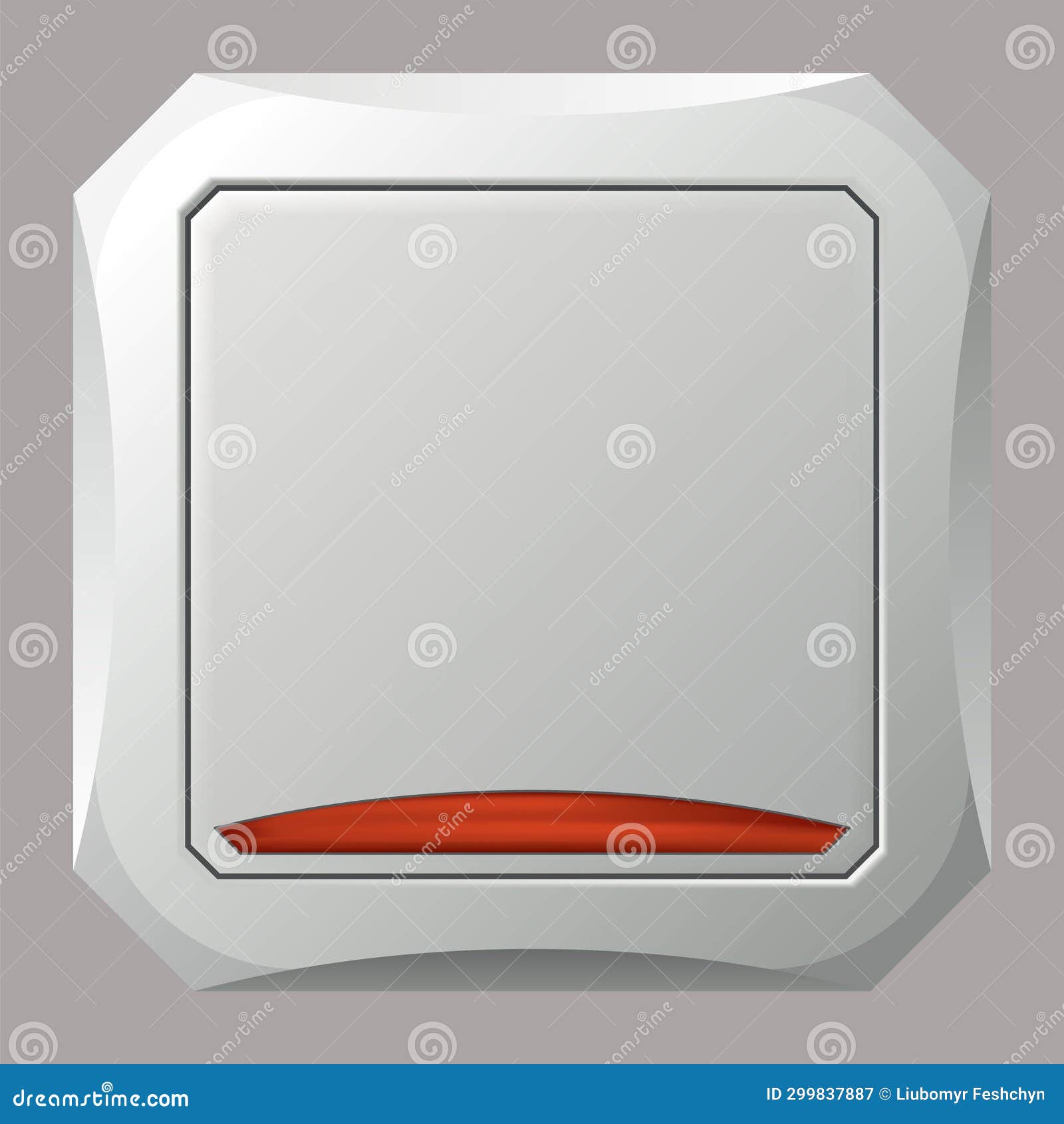 Realistic Switcher Icon. Home Buttons Plastic Light Toggle. Interior ...