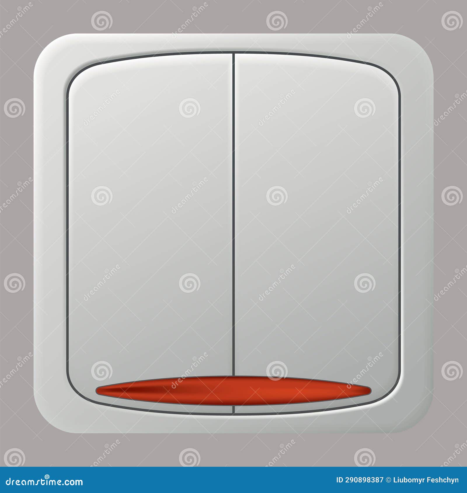 Realistic Switcher Icon. Home Buttons Plastic Light Toggle. Interior ...
