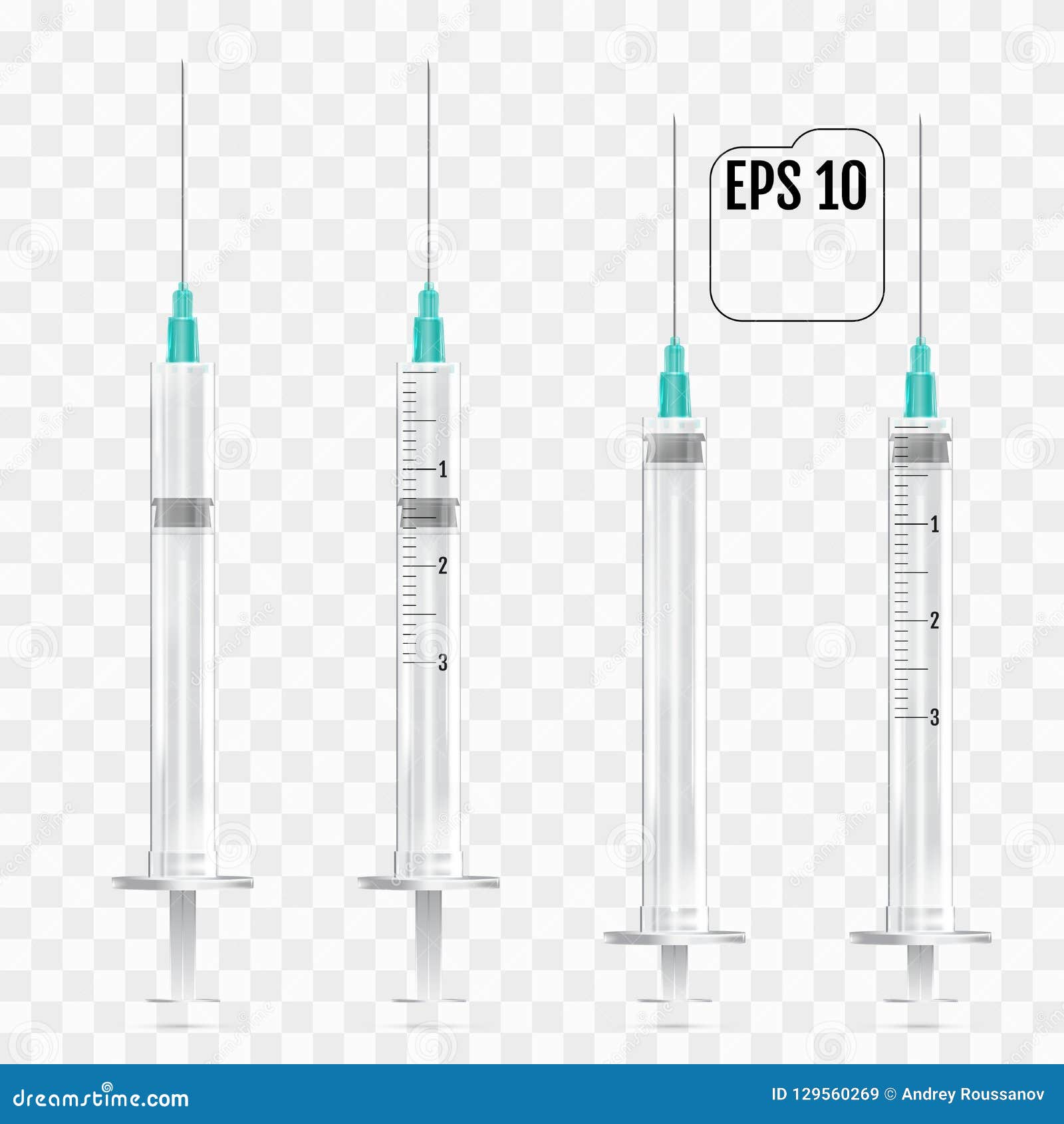 Realistic Syringe. Syringe Isolated On Transparent Background Cartoon ...