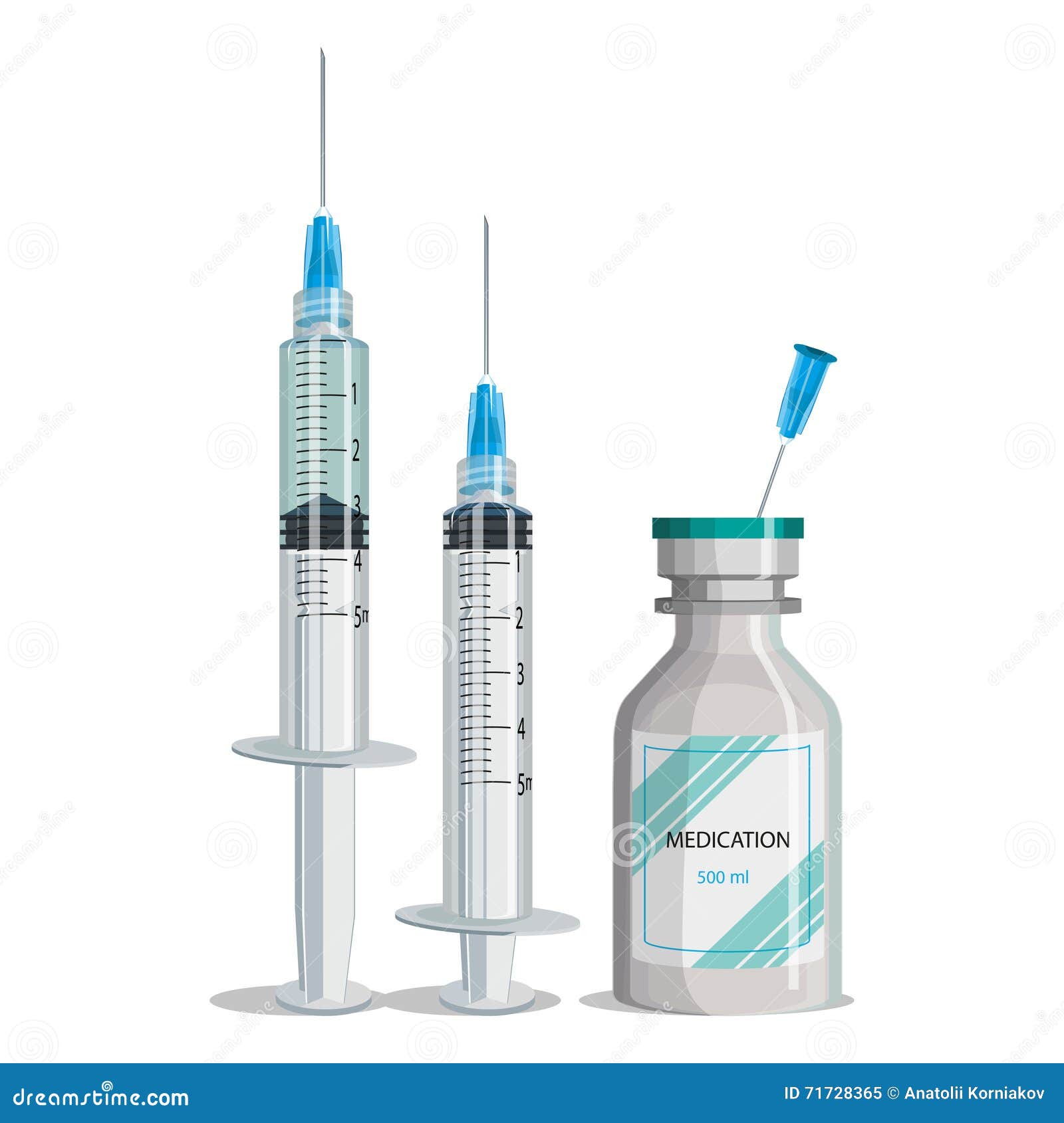 Realistic Syringe. Syringe Isolated On Transparent Background Cartoon ...