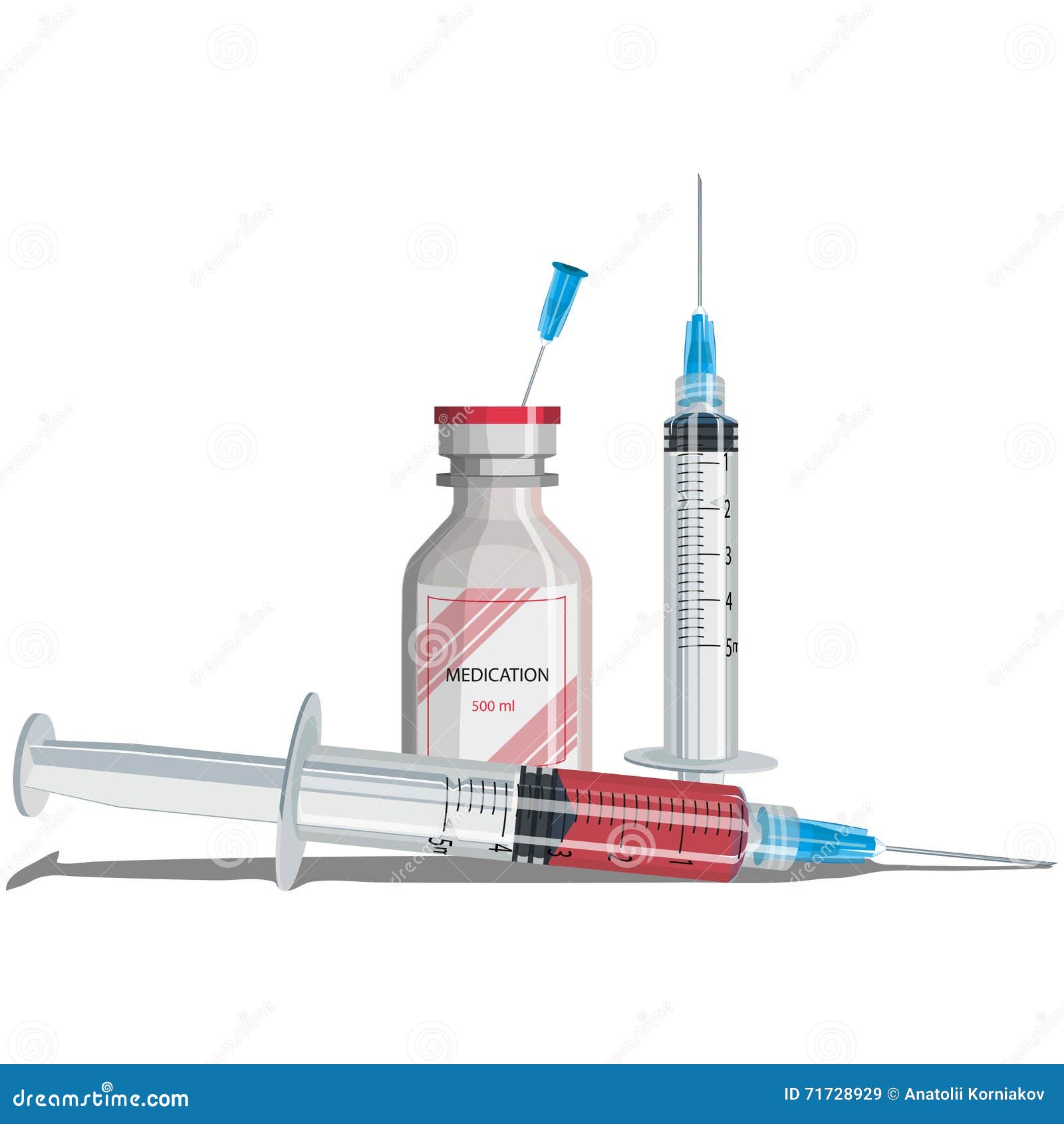 Realistic Syringe. Syringe Isolated On Transparent Background Cartoon ...