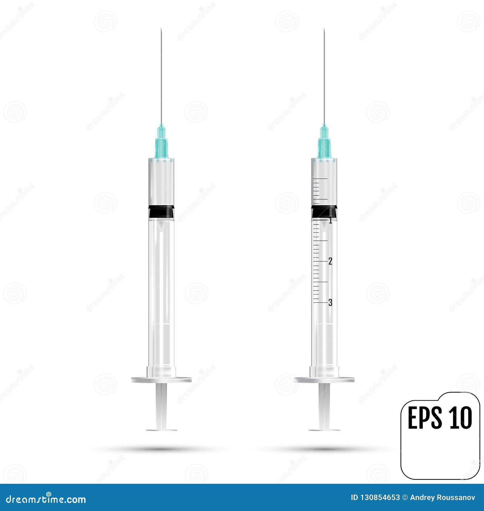 Realistic Syringe. Syringe Isolated On Transparent Background Cartoon ...