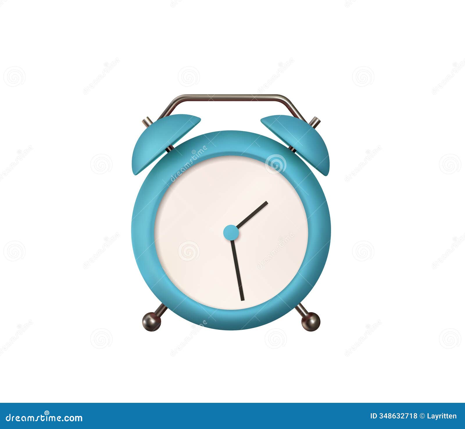 Realistic Table Clock. Alarm Clock. Classic Timer Time Isolated On ...