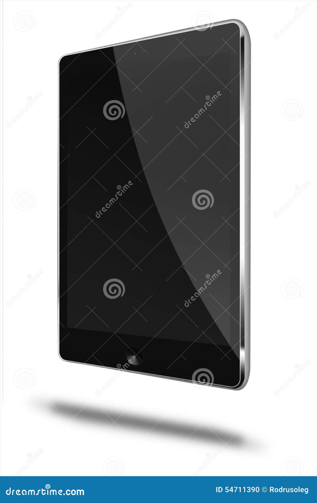 Realistic Tablet Computer with Black Screen. Stock Illustration ...