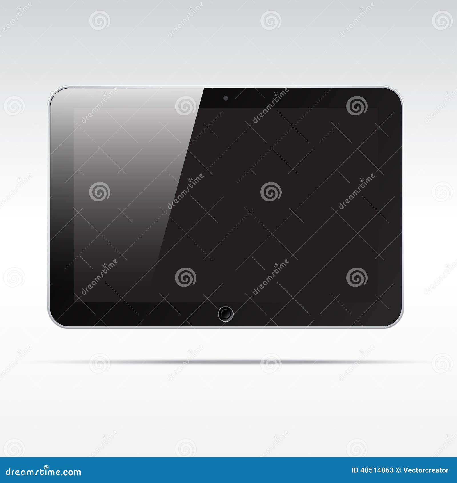 Realistic Tablet on Light Background Stock Vector - Illustration of ...