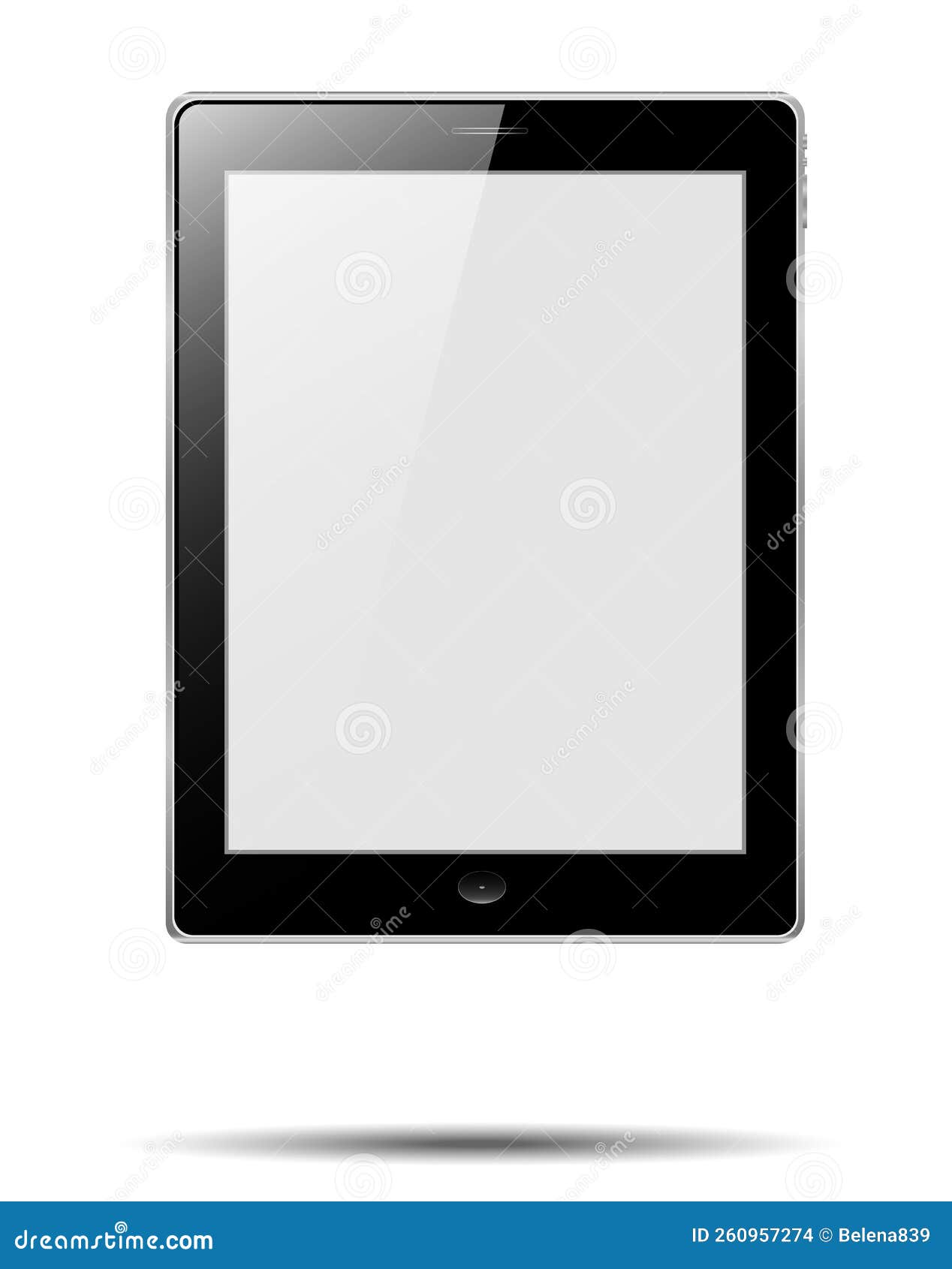 Realistic Tablet Mockup with Blank Screen. Tablet Vector Isolated on ...