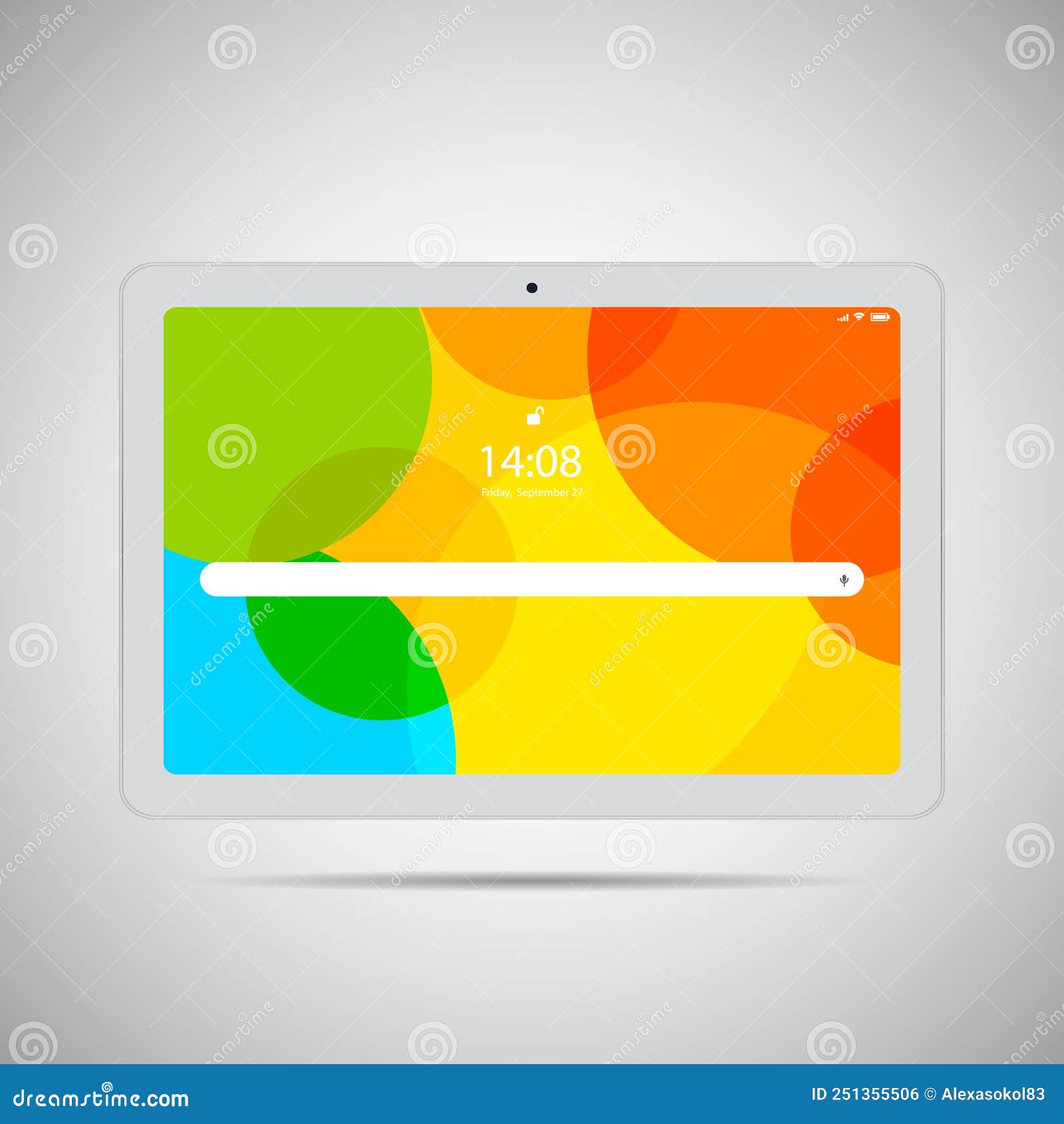 Realistic Tablet PC. Vector Illustration in Trendy Thin Frame Design ...