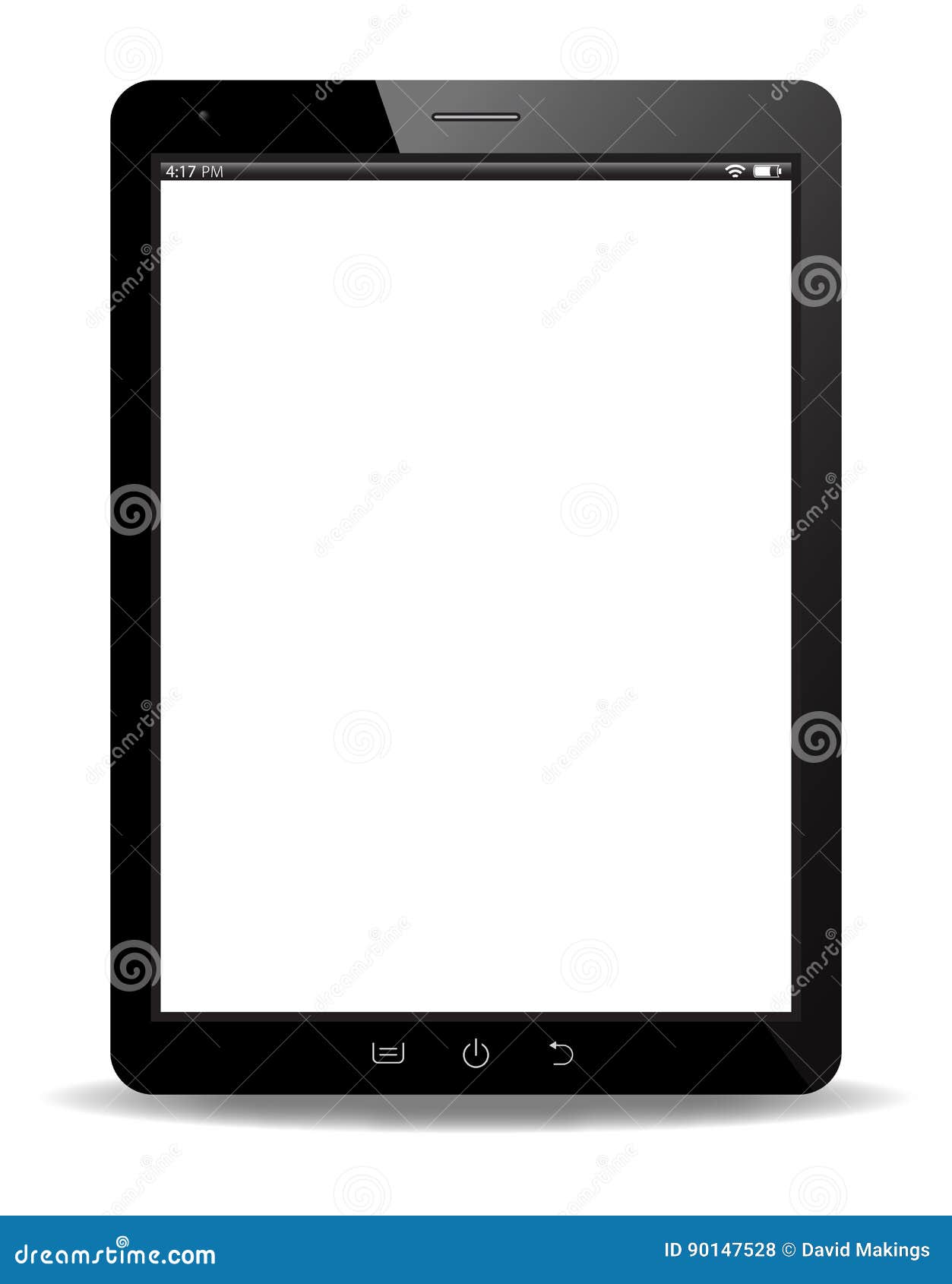 Realistic Tablet Screen on stock illustration. Illustration of tablet ...