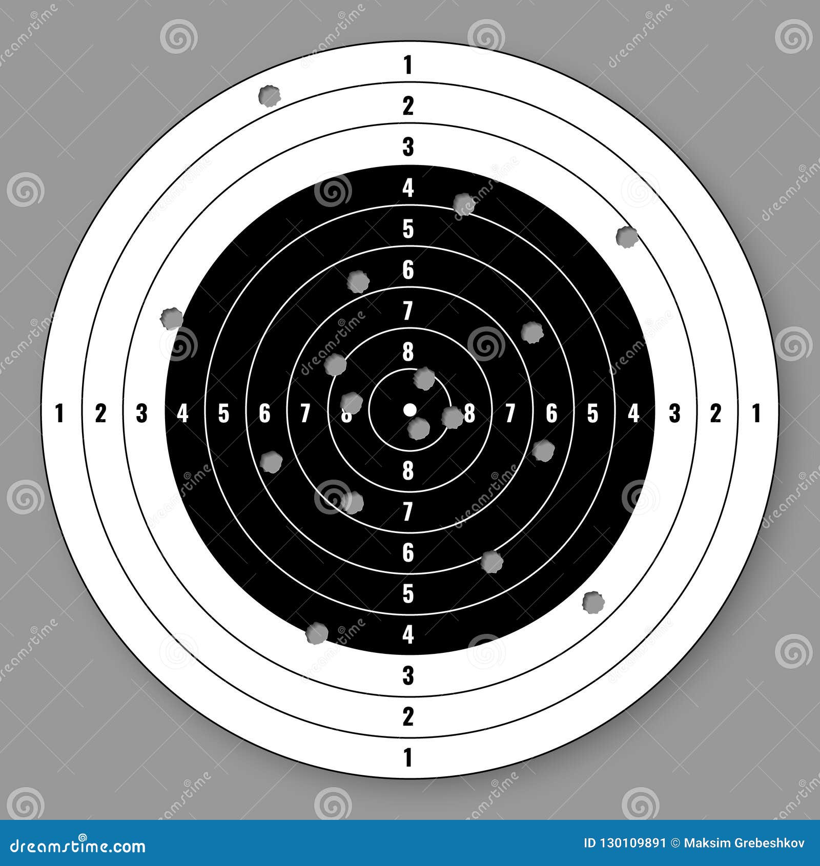 Realistic Target, 3D Illustration Stock Illustration - Illustration of ...