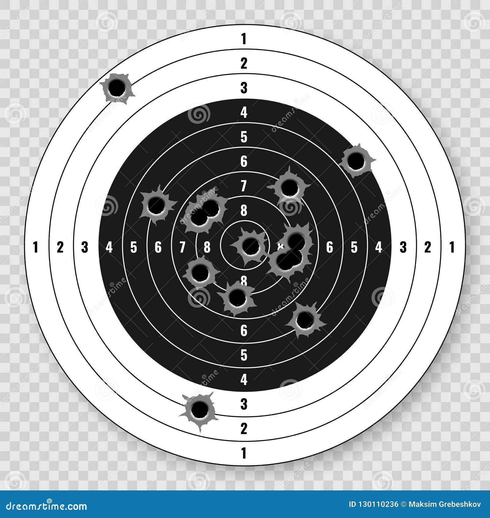 Realistic Target, 3D Illustration Stock Illustration - Illustration of ...