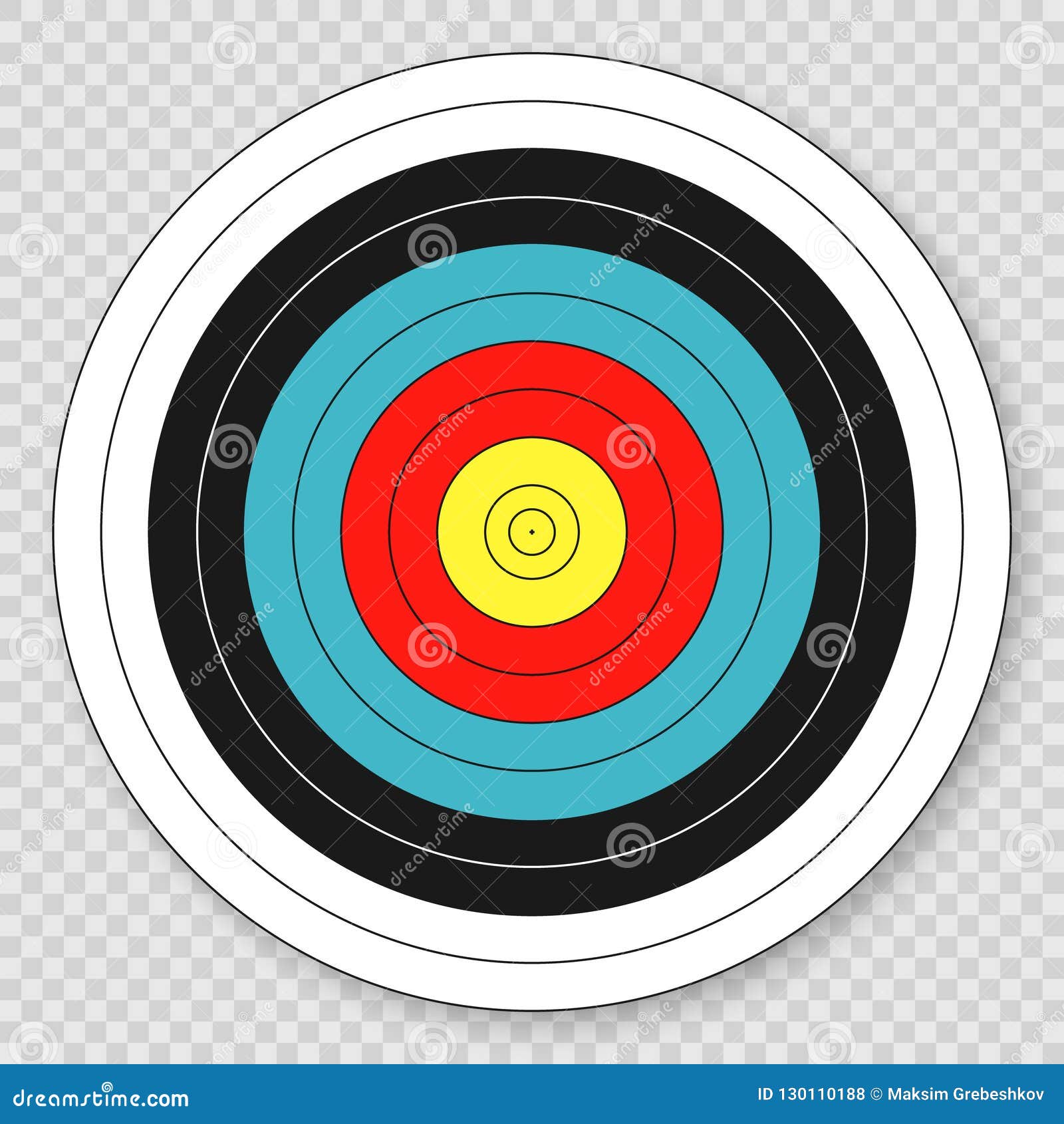 Realistic Target, 3D Illustration Stock Illustration - Illustration of ...