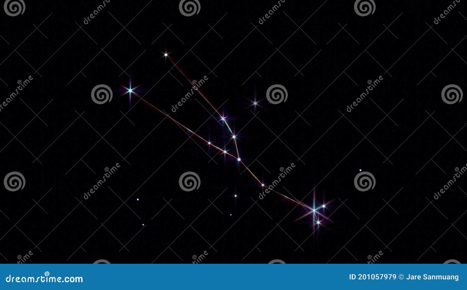 Realistic Taurus 1 of the 12 Constellations of the Zodiac. Stock Video ...