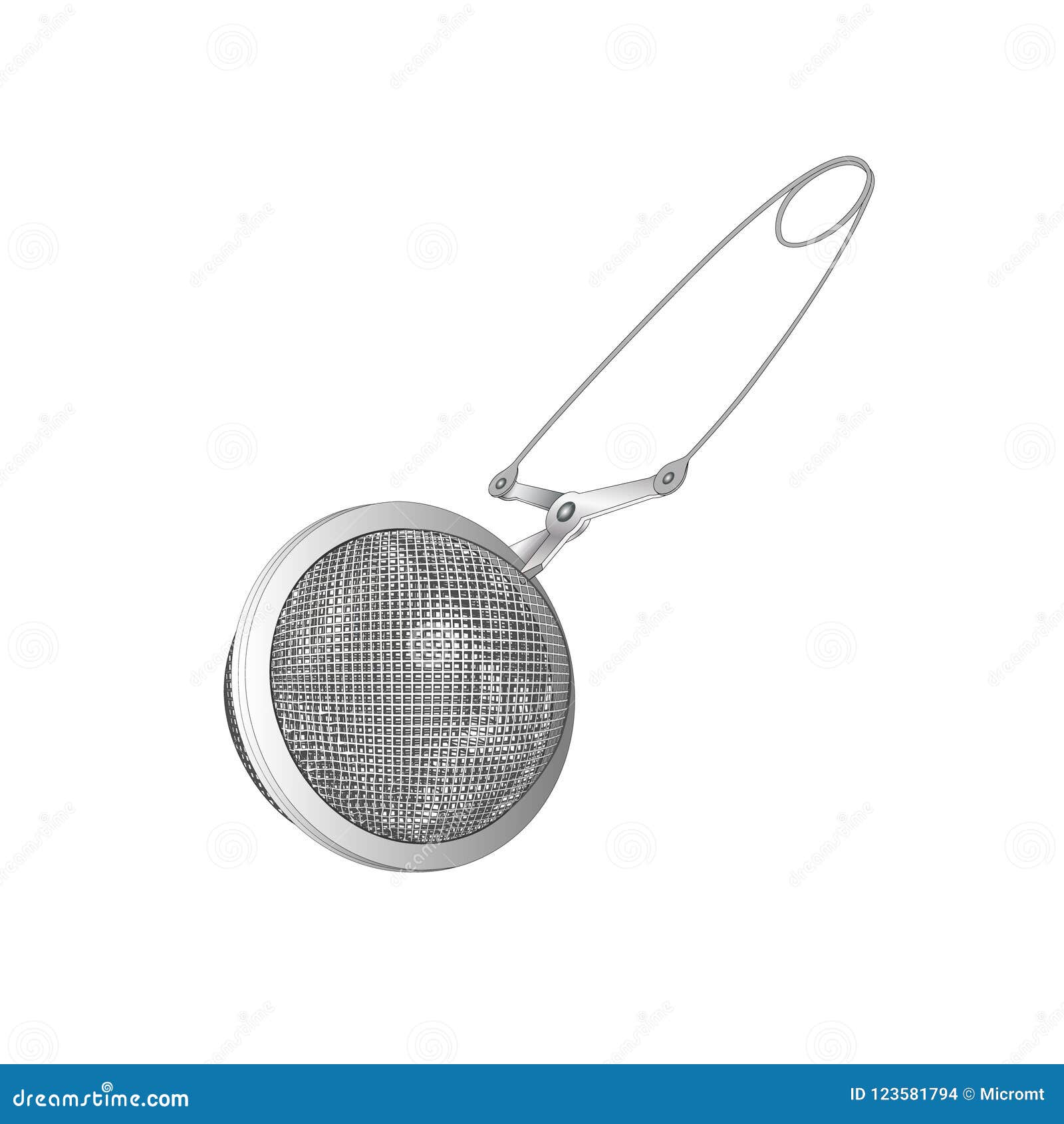 Realistic Tea Strainers. Silver Object Isolated. Vector Illustration ...