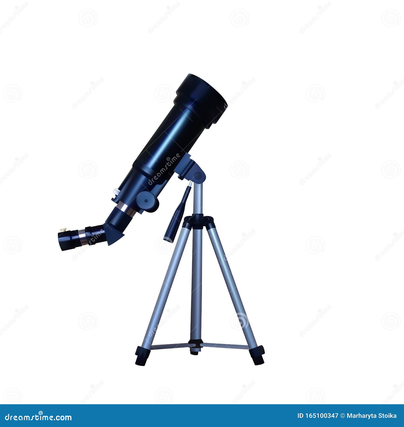 Realistic Telescope on a Tripod. Stock Vector - Illustration of look ...