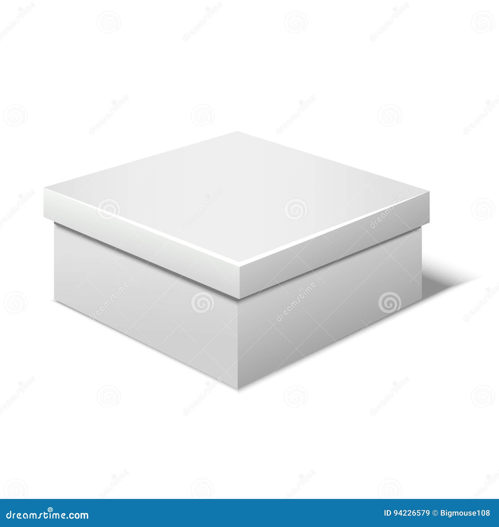 Realistic Template Blank White Box. Vector Stock Vector - Illustration ...