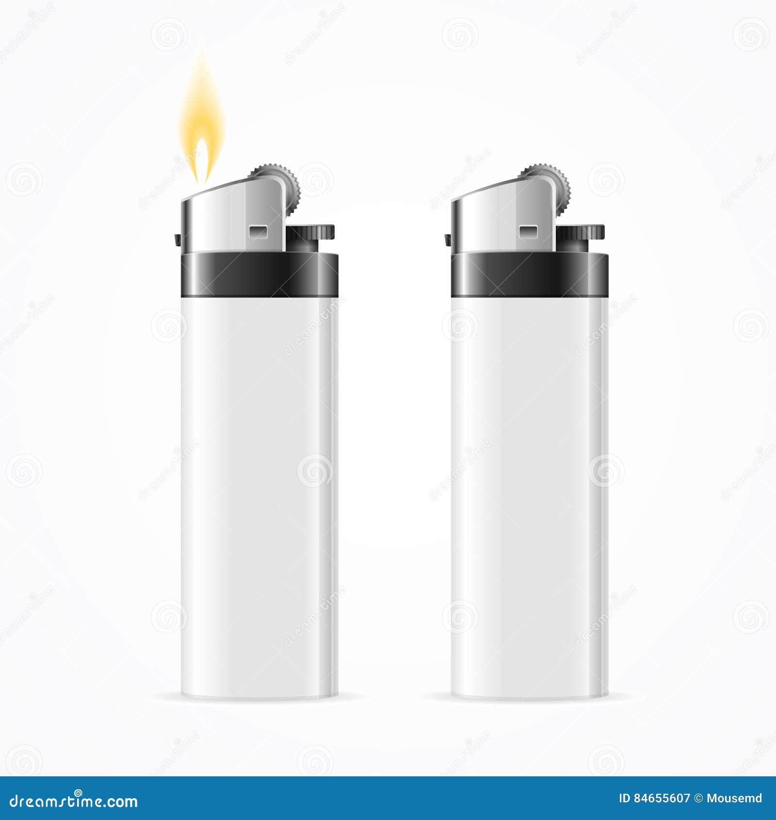 Realistic Template Blank White Lighter. Vector Stock Vector ...