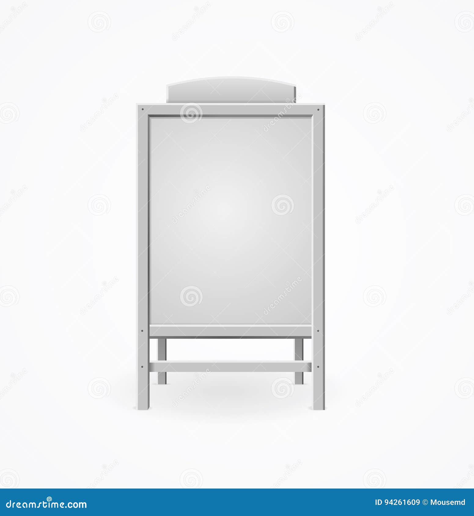 Realistic Template Blank White Menu Board. Vector Stock Vector ...