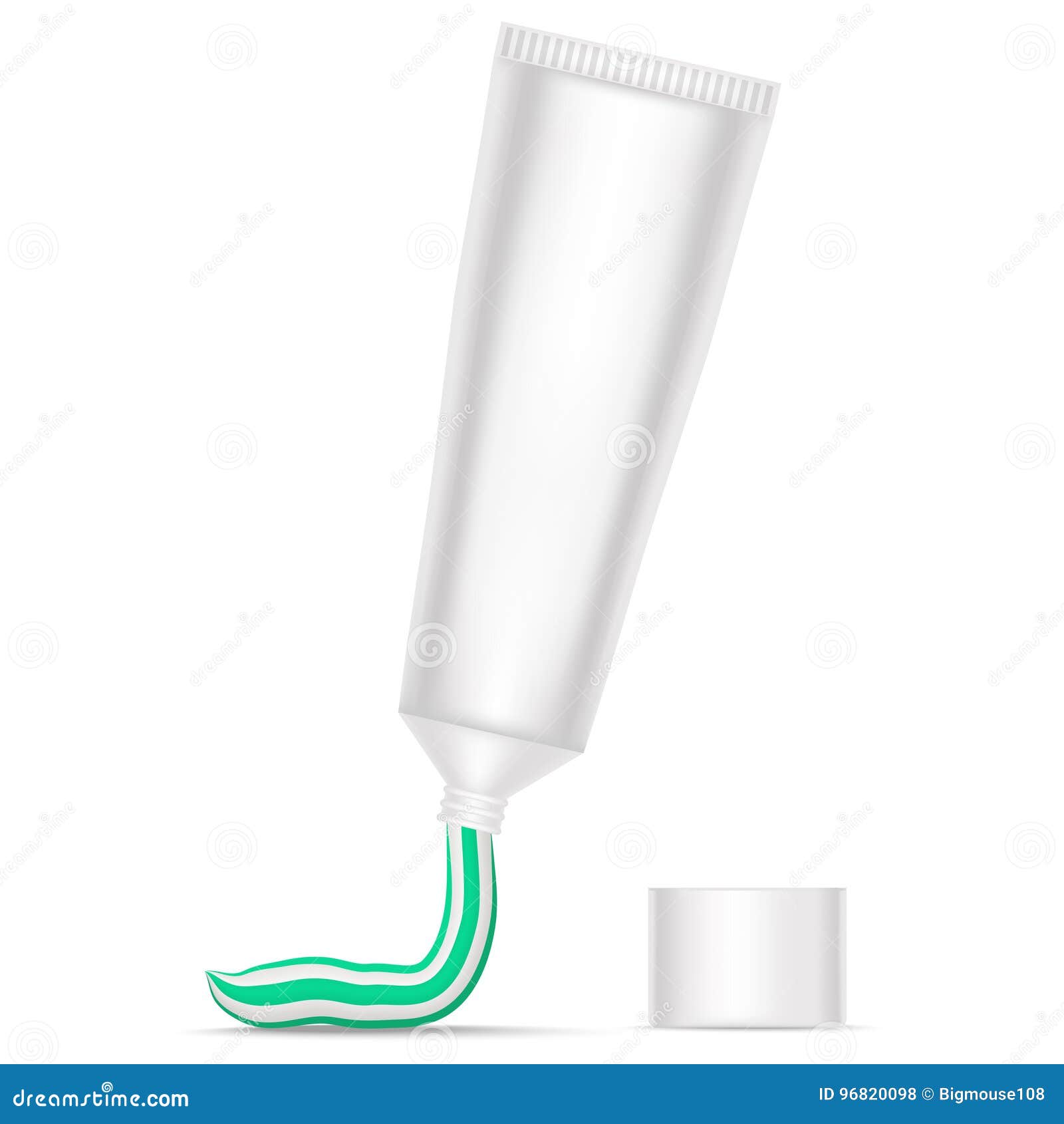 Realistic Template Blank Whitening Toothpaste. Vector Stock Vector ...