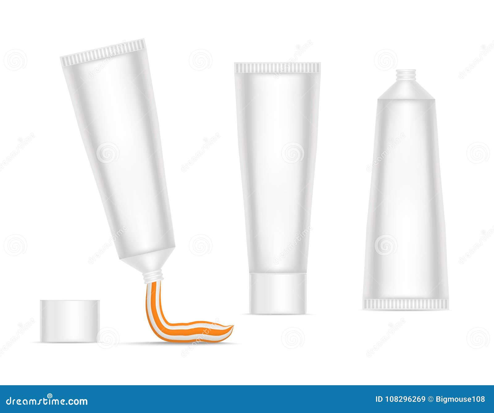 Realistic Template Blank Whitening Toothpaste. Vector Stock Vector ...