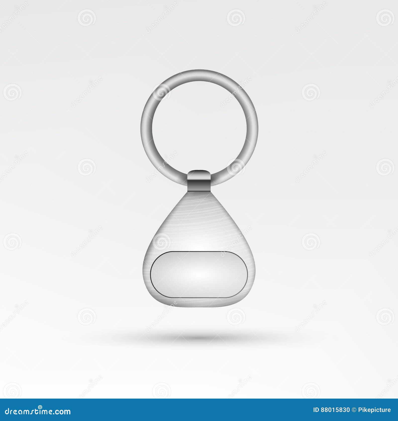 Realistic Template Metal Keychain Vector. 3d Key Chain with Ring for ...