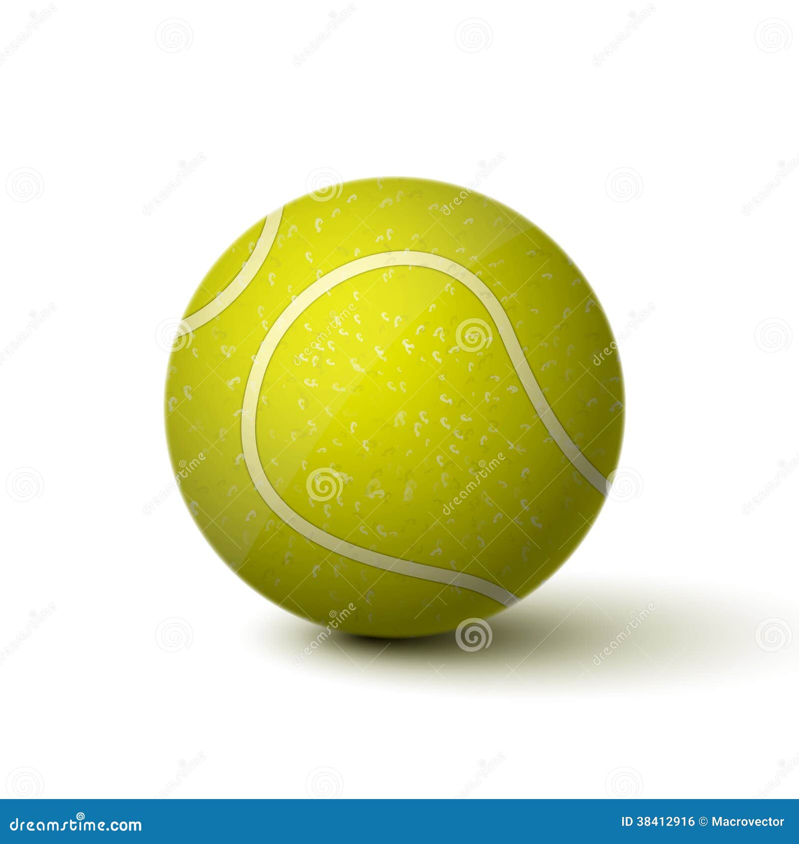 Realistic Tennis Ball Icon stock vector. Illustration of green - 38412916