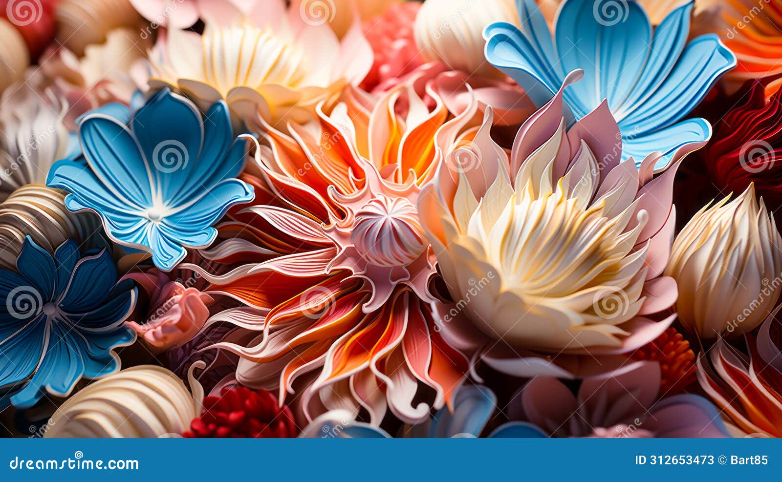 Realistic Textures and Patterns 3D Render of Seashells Stock ...