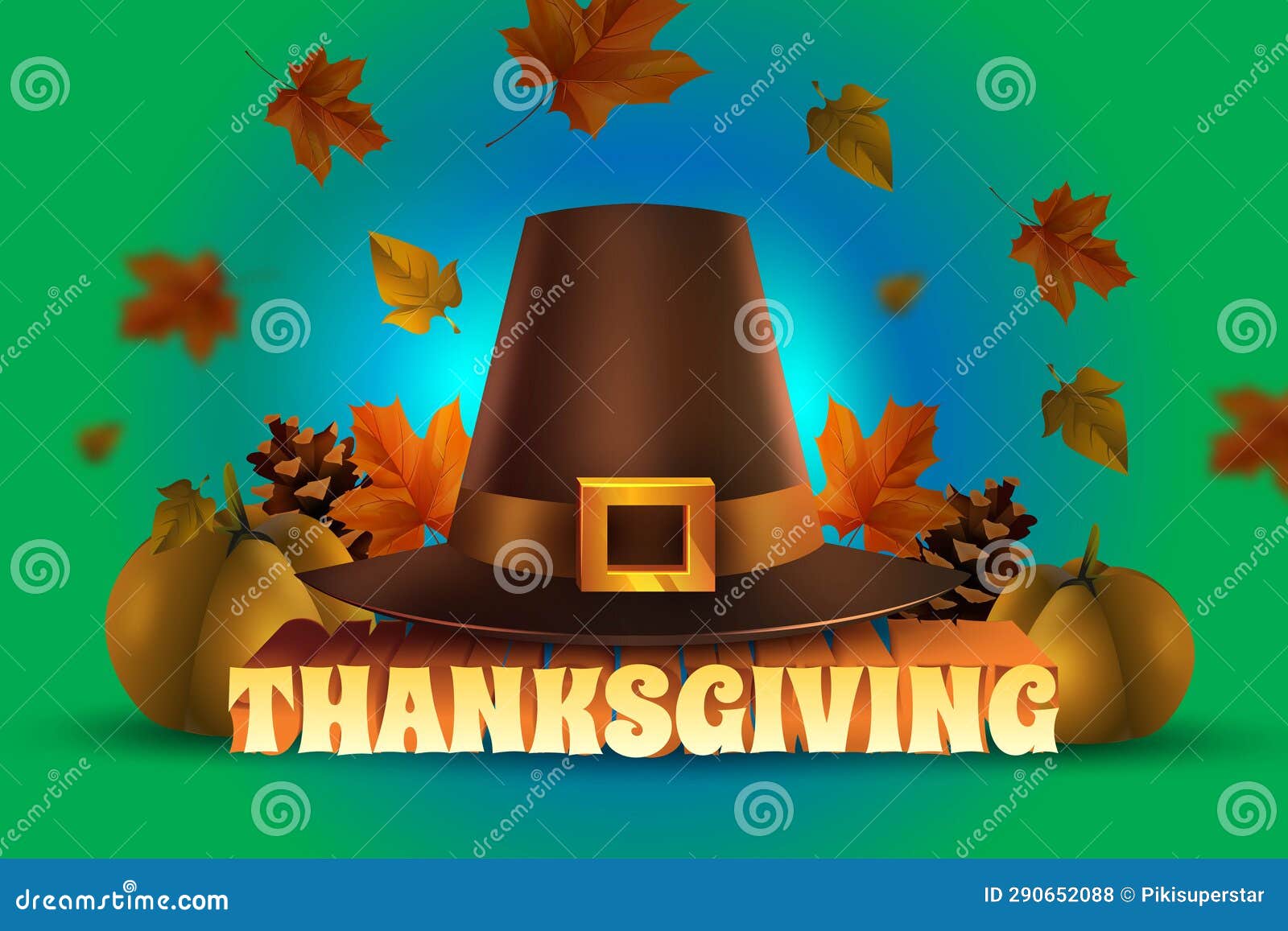 Realistic Thanksgiving Background Vector Design Illustration Stock ...