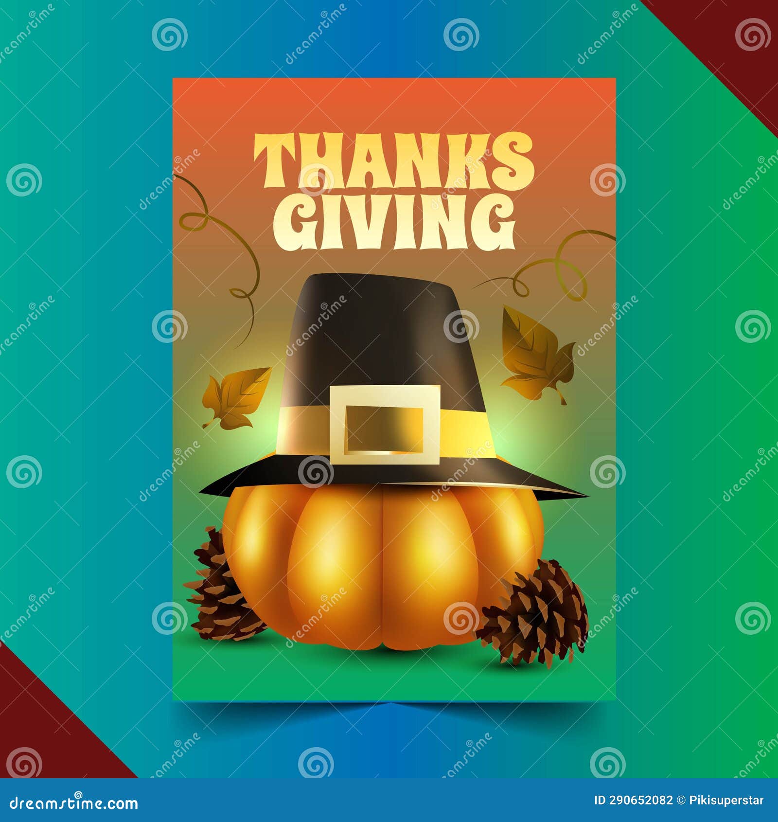 Realistic Thanksgiving Greeting Cards Collection Vector Design ...