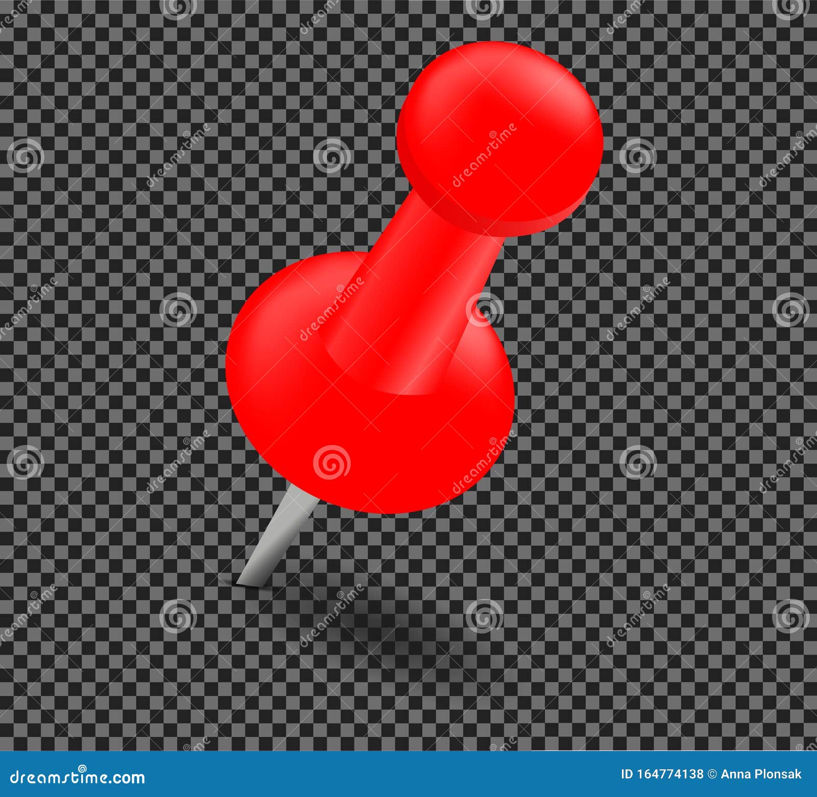 Realistic Thumbtack Pin. Vector Illustration. Eps10 Stock Illustration ...