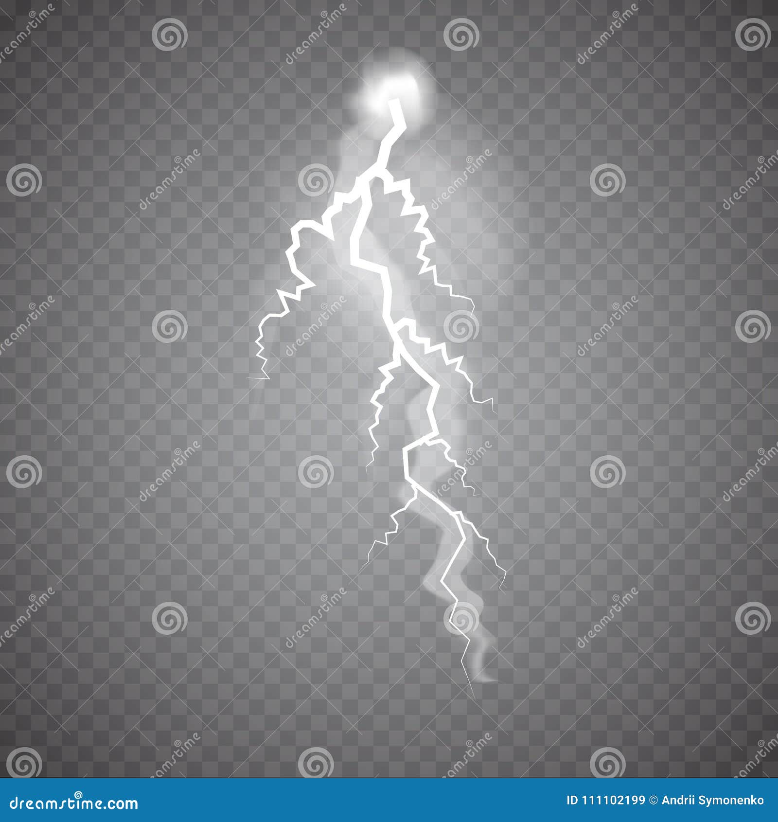 Realistic Thunderstorm Lightning, Effect of Electrical Discharge. Stock ...