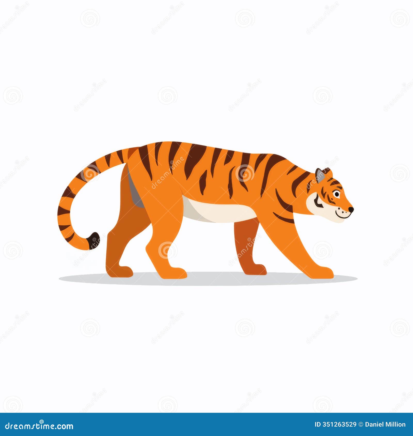 Tiger, Drawing Of A Tiger Using The Japanese Brushstroke Technique ...