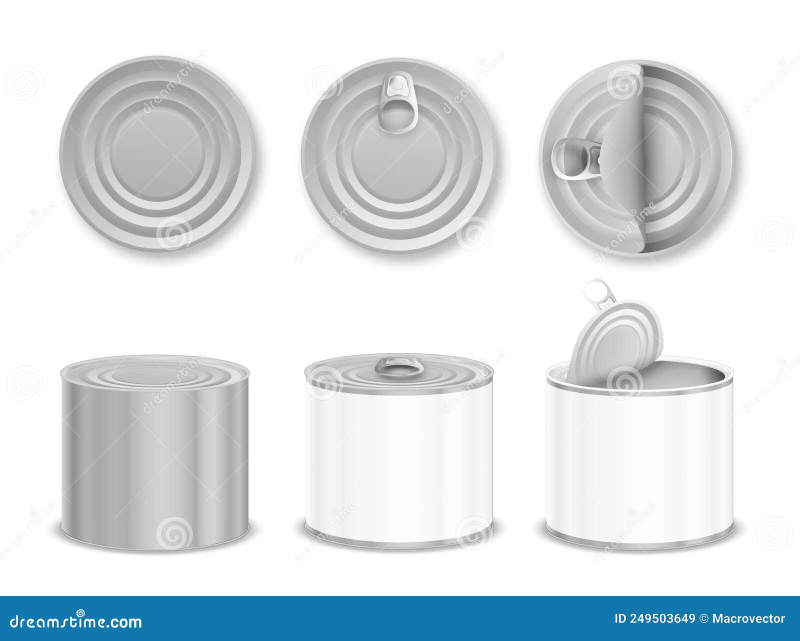 Realistic Tin Can Set stock illustration. Illustration of elements ...