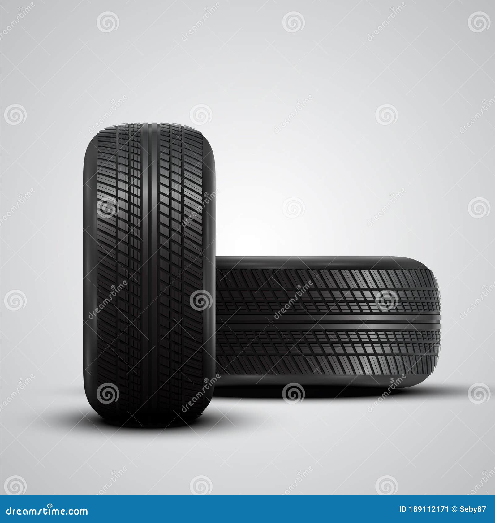Realistic Tires, Vector Illustration Stock Vector - Illustration of ...