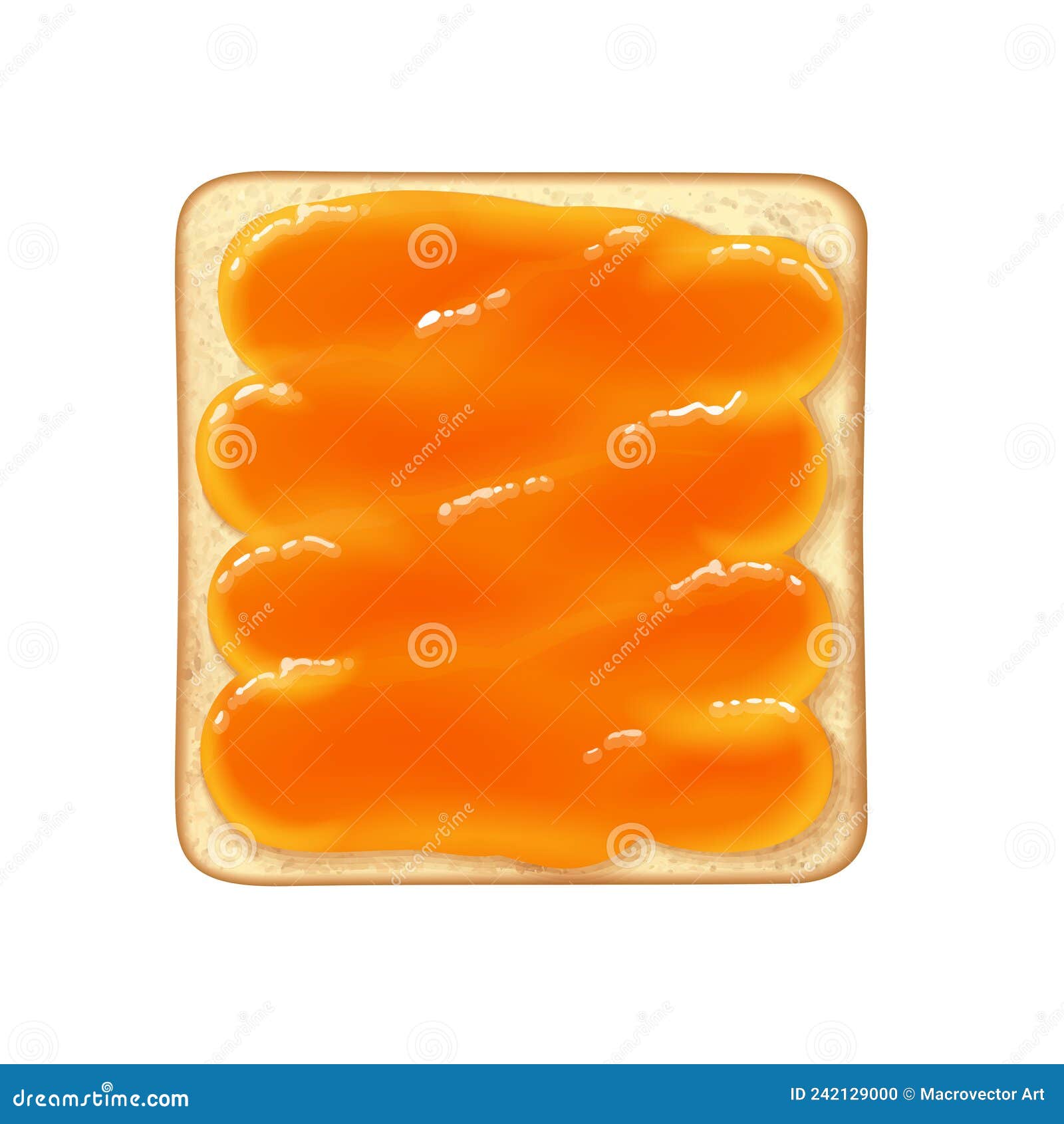 Realistic Toast Illustration Stock Vector - Illustration of gluten ...