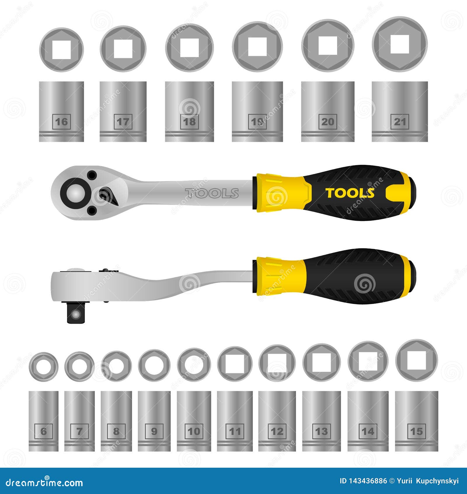 Realistic Tool. Ratchet Key Stock Illustration - Illustration of ...
