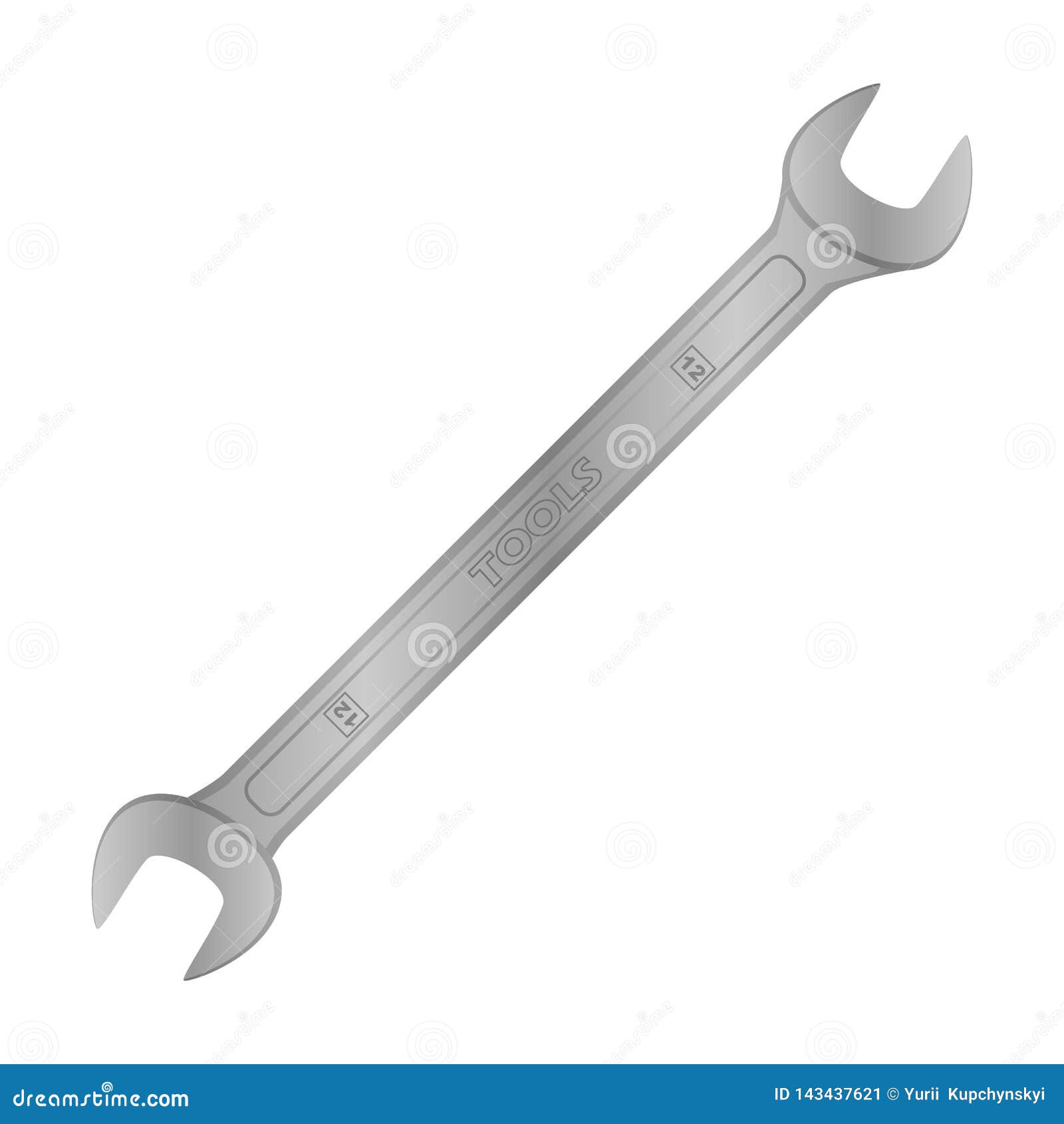 Realistic tool. wrench stock illustration. Illustration of grip - 143437621
