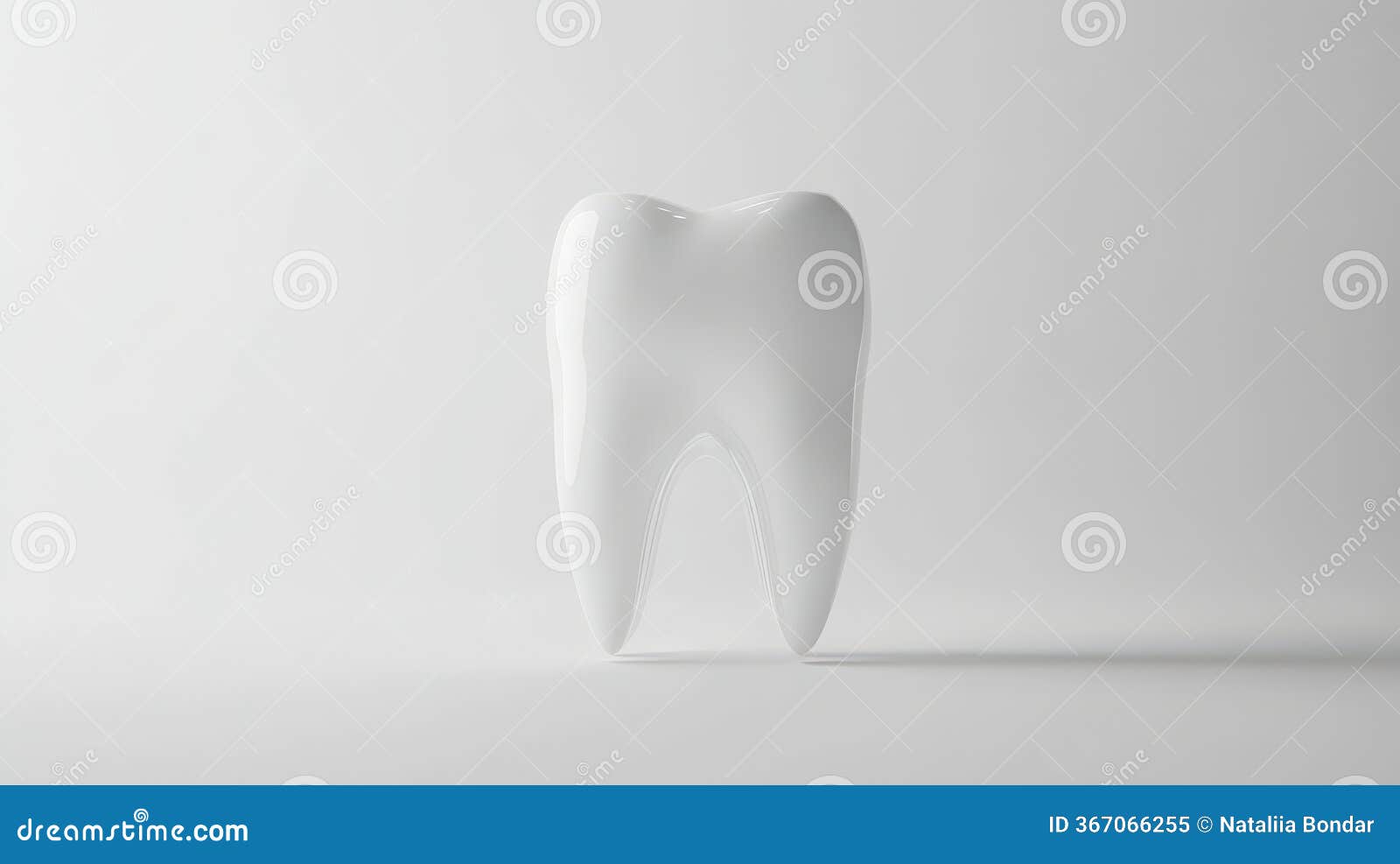 Realistic Tooth Model On A Blue Background Stock Photography ...