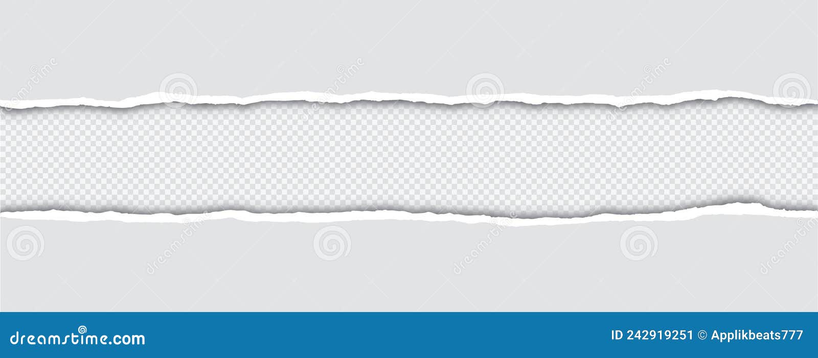 Realistic Torn Paper Edges with Shadow on Transparent Background ...