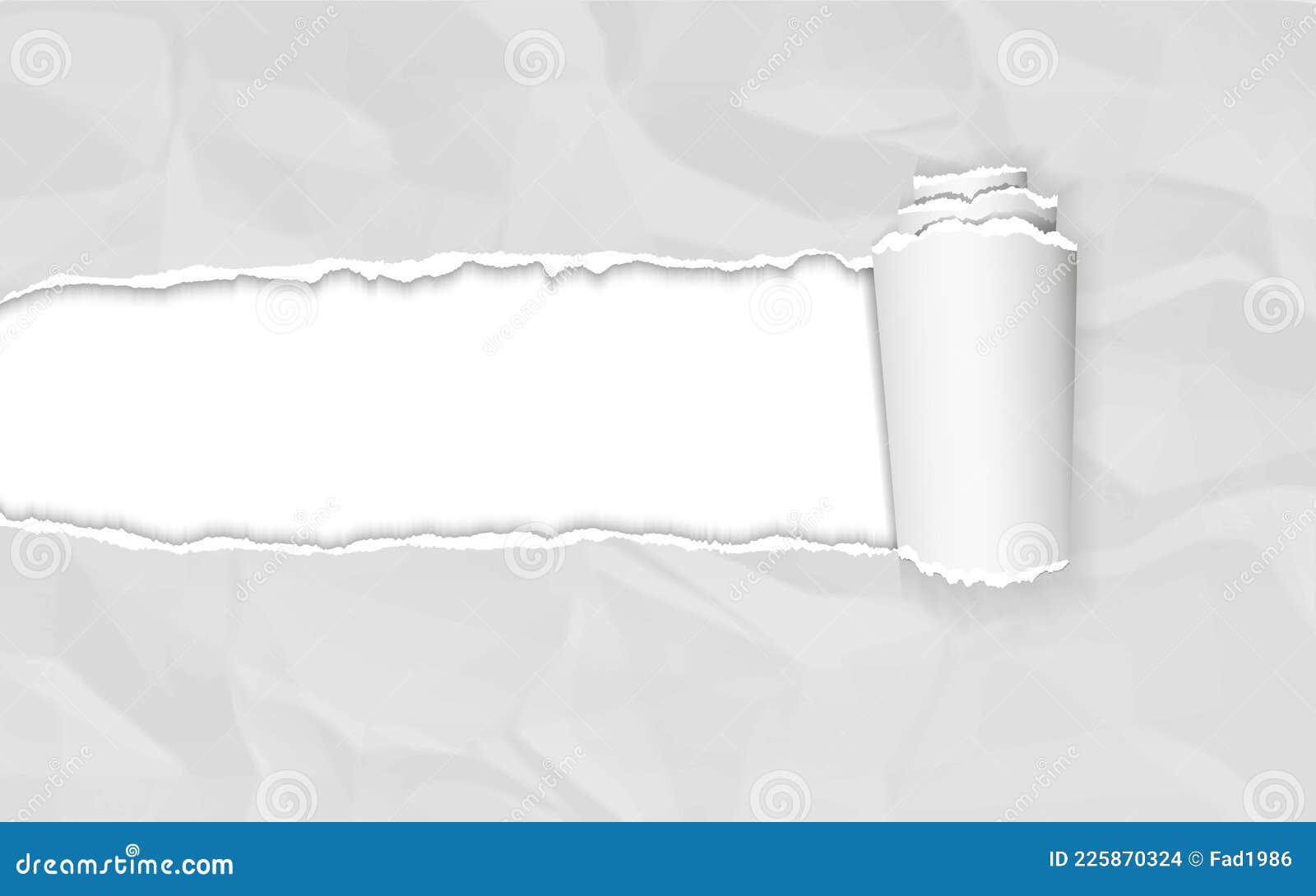Realistic Torn and Twisted Paper Strip. Torn Paper Edge Stock Vector ...
