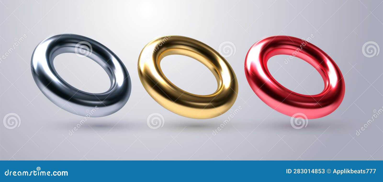 Realistic Torus Shapes. Vector Illustration. | CartoonDealer.com #217022931