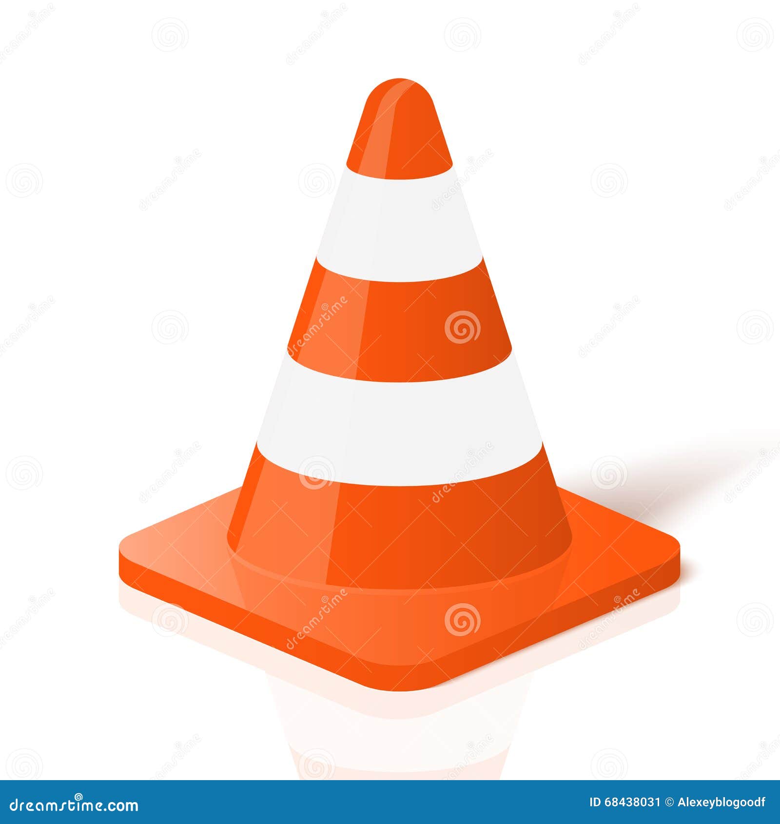 Realistic Traffic Cone in Vector Stock Vector - Illustration of ...