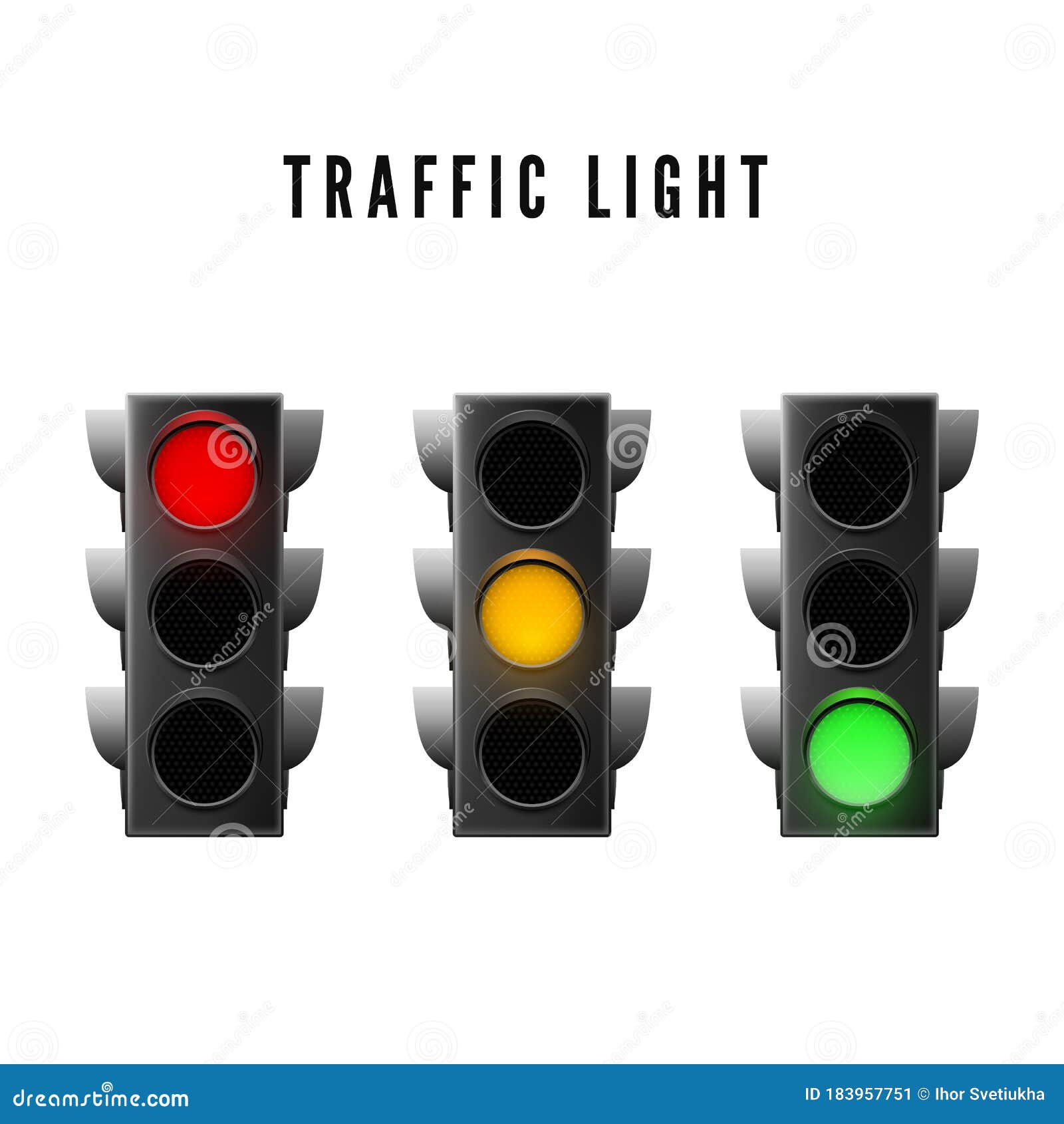 Realistic Traffic Light. Red Yellow and Green Traffic Signal Stock ... Realistic Traffic Light. Red Yellow and Green Traffic Signal Stock ...