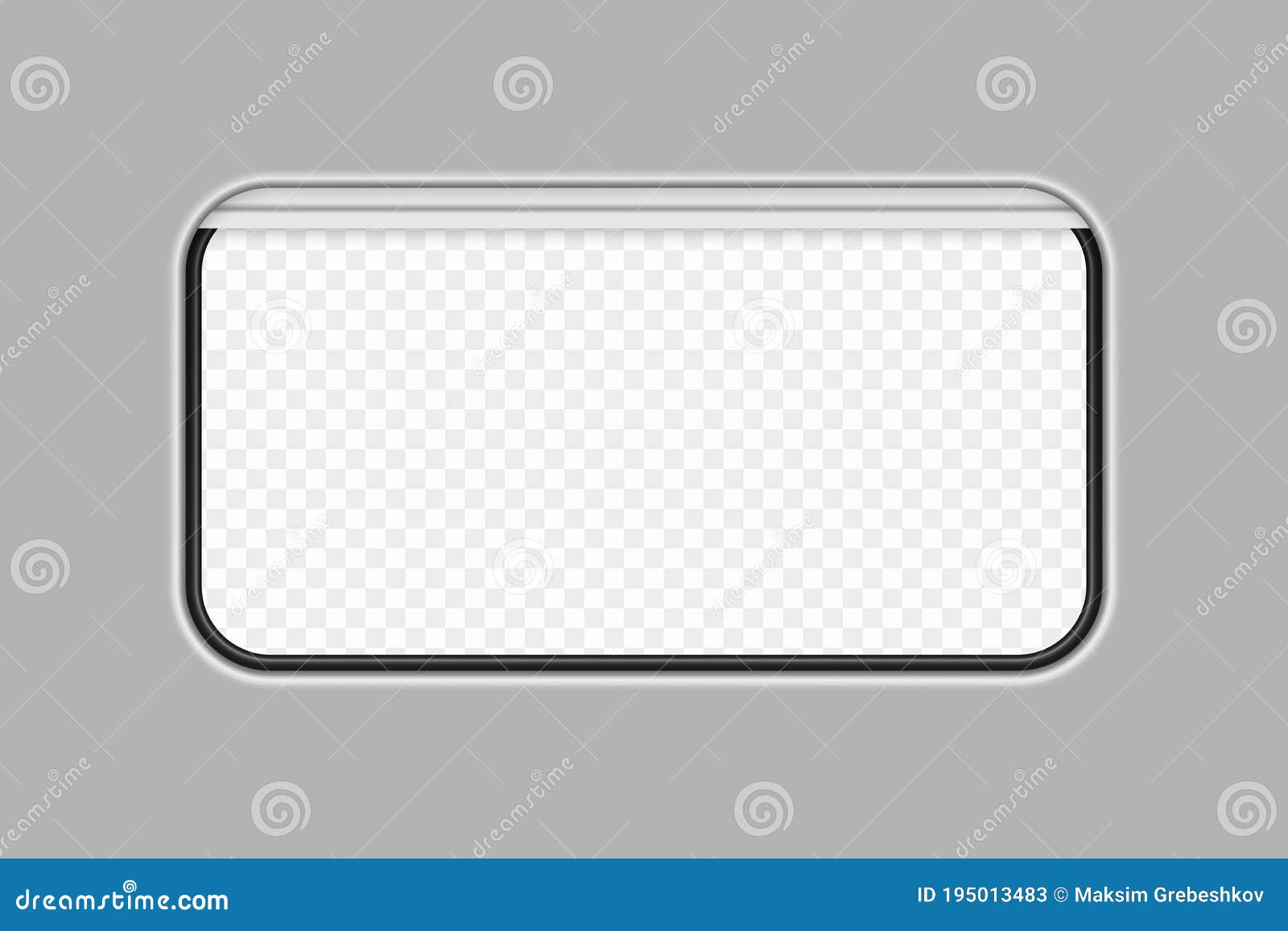 Realistic Train Window Isolated Stock Illustration - Illustration of ...