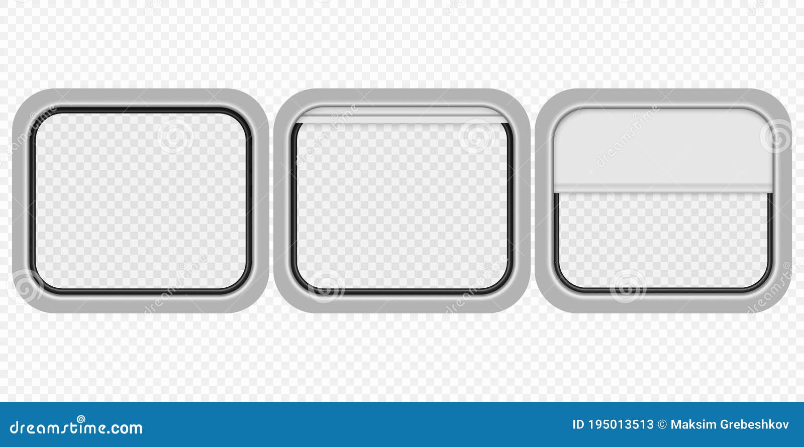 Realistic Train Window Isolated Stock Illustration - Illustration of ...