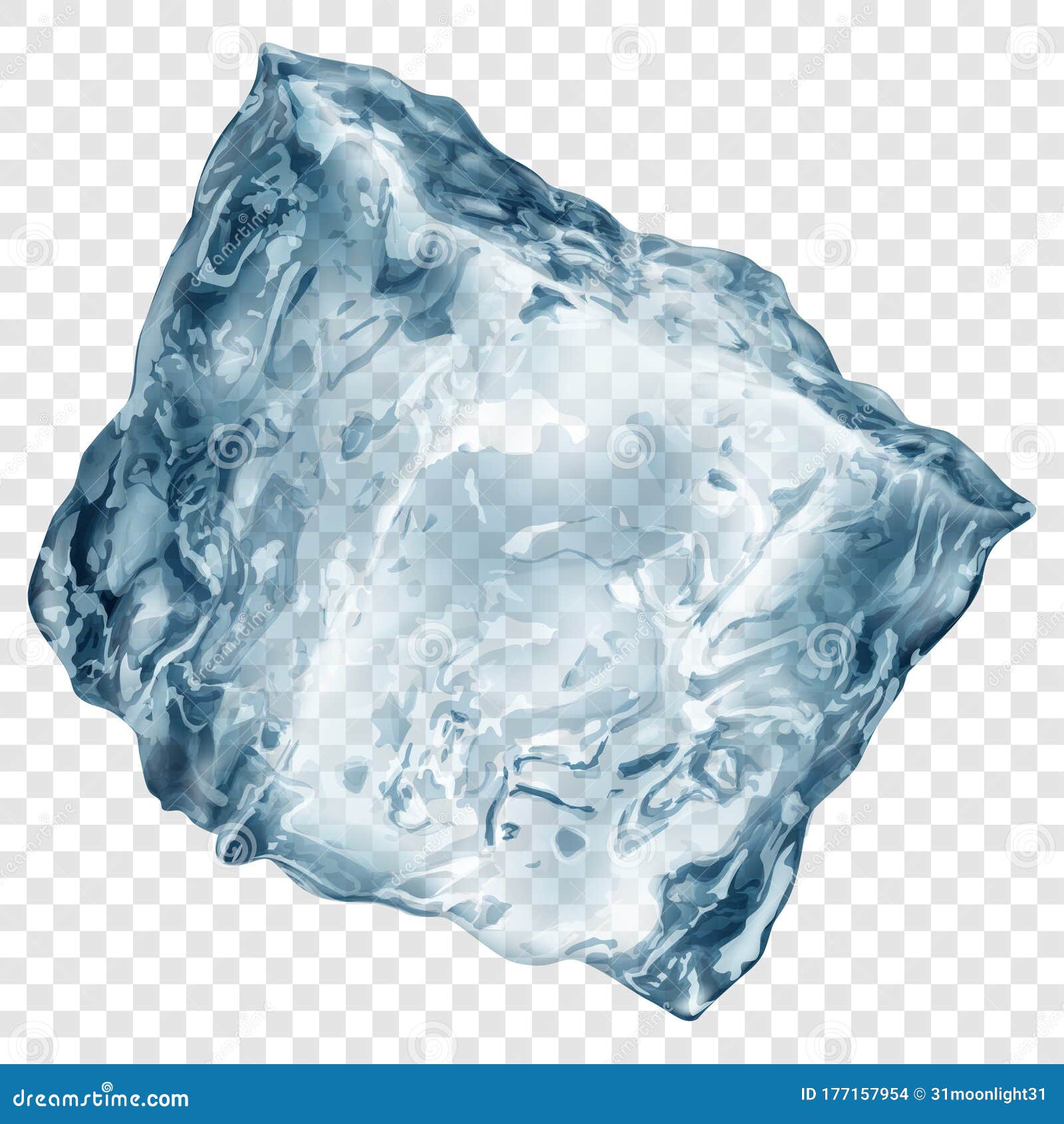 Realistic Translucent Ice Cube Stock Vector - Illustration of frost ...