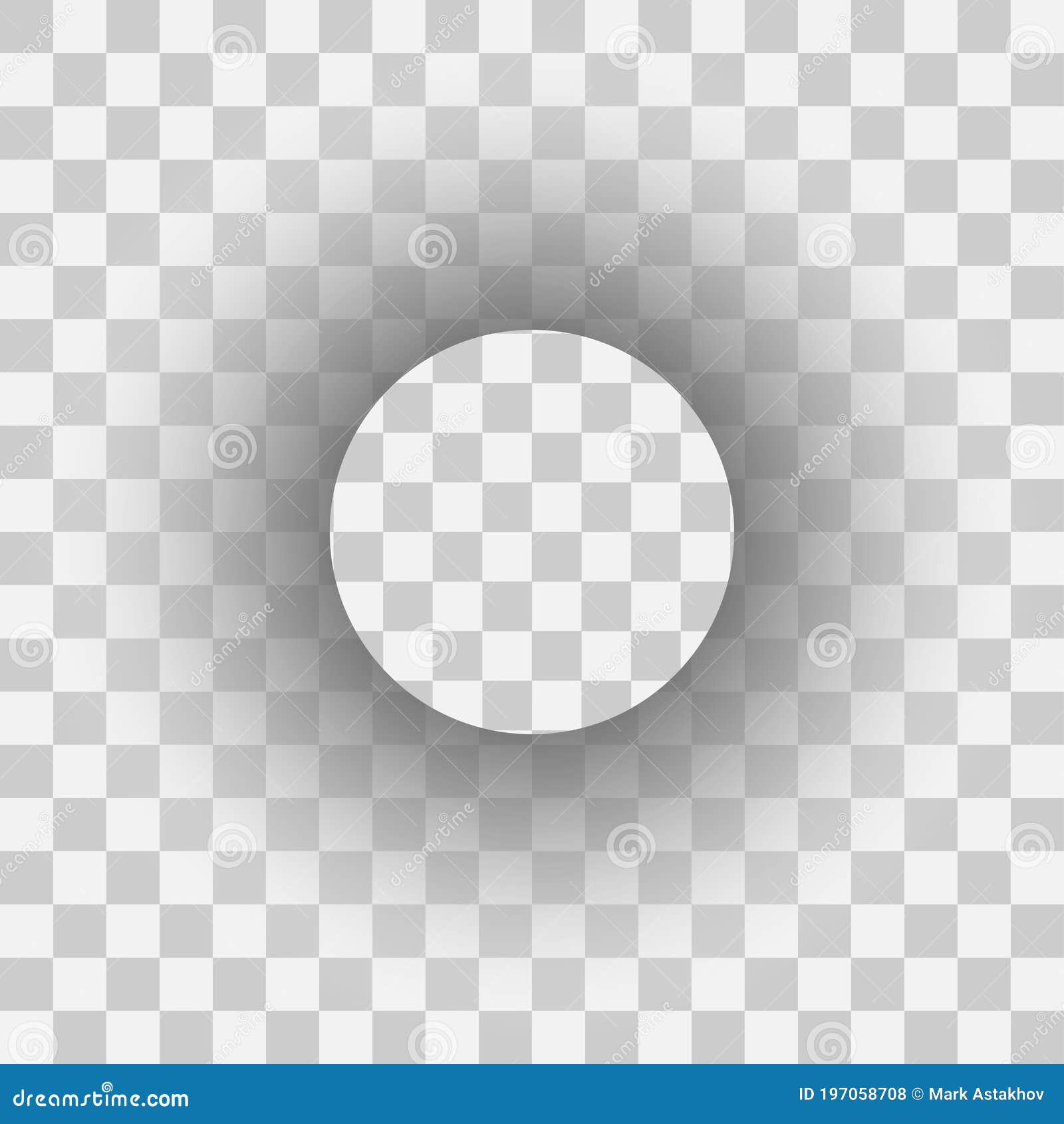 Realistic Transparent Circle Shadow. Shadow Label Template Effect Stock ...