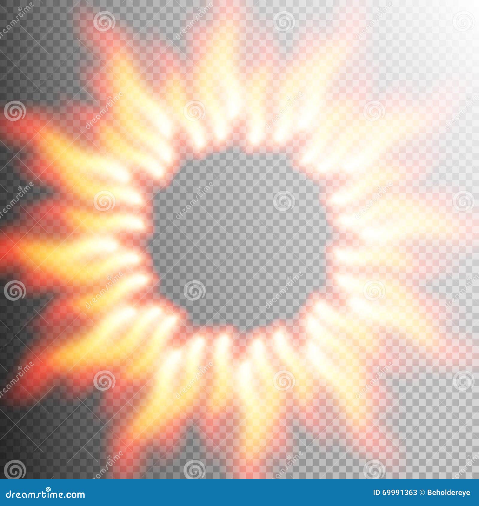 Realistic Transparent Fire Flame Frame. EPS 10 Stock Vector ...